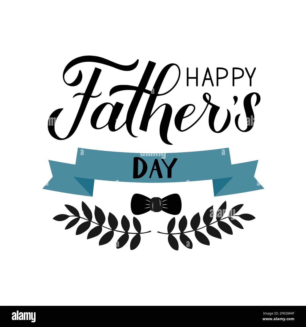 Happy Father s Day calligraphy hand lettering isolated on white. Father ...