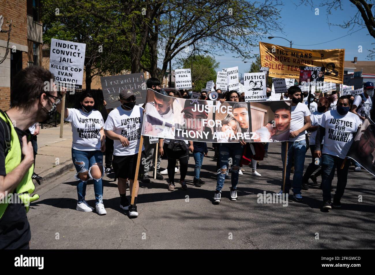 USA. 01st May, 2021. Family and supporters of 22-year-old Anthony ...