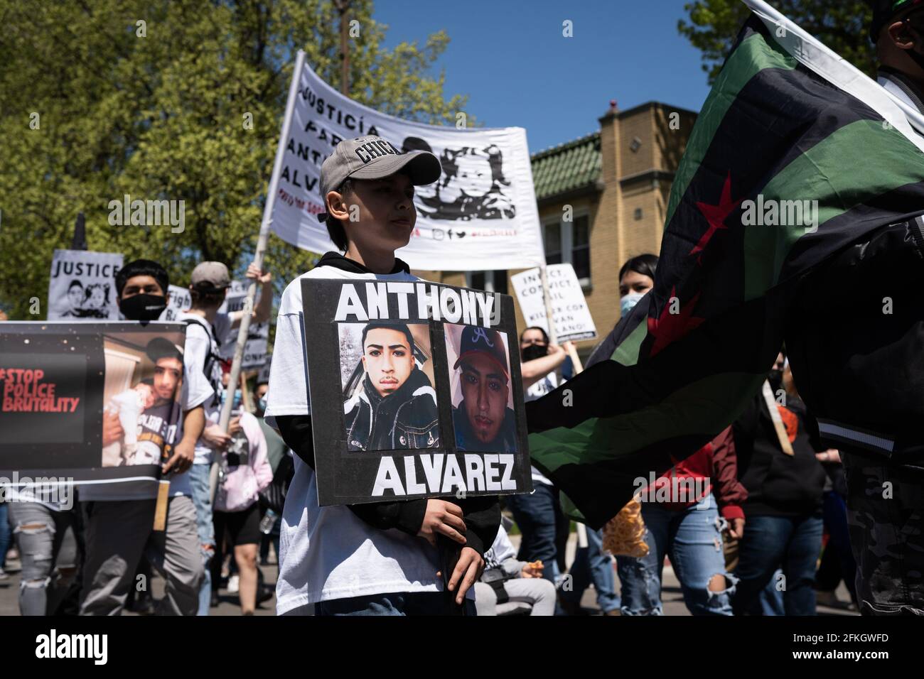 Chicago, IL on May 1, 2021. Family and supporters of 22-year-old ...