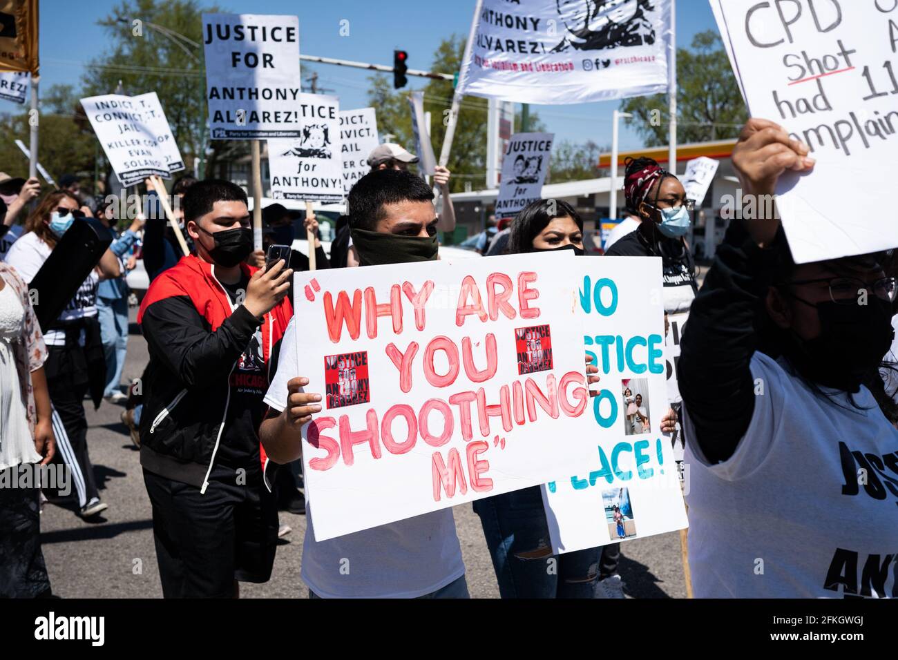 Chicago, IL on May 1, 2021. Family and supporters of 22-year-old ...