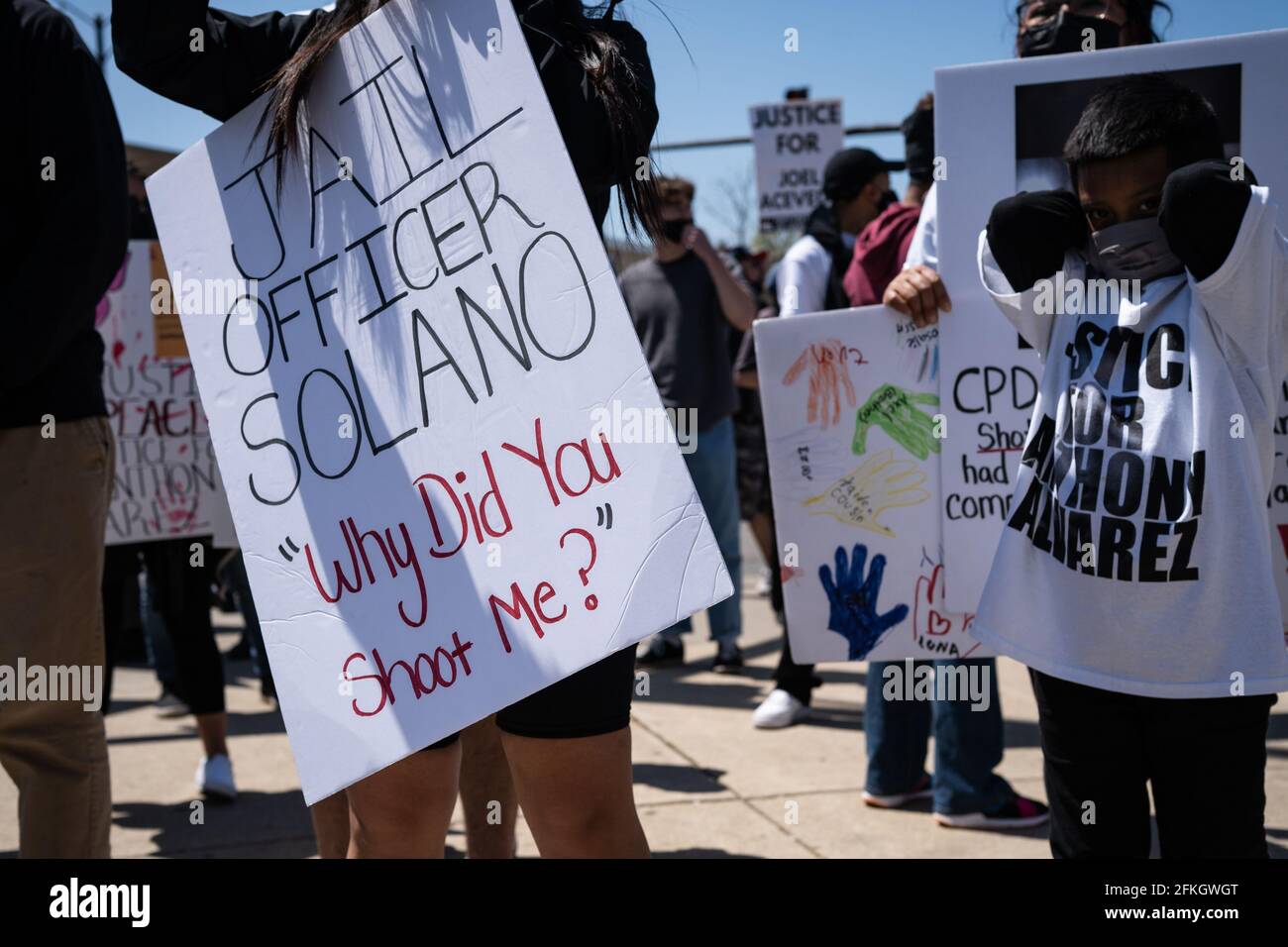 Chicago, IL on May 1, 2021. Family and supporters gather in memory of ...
