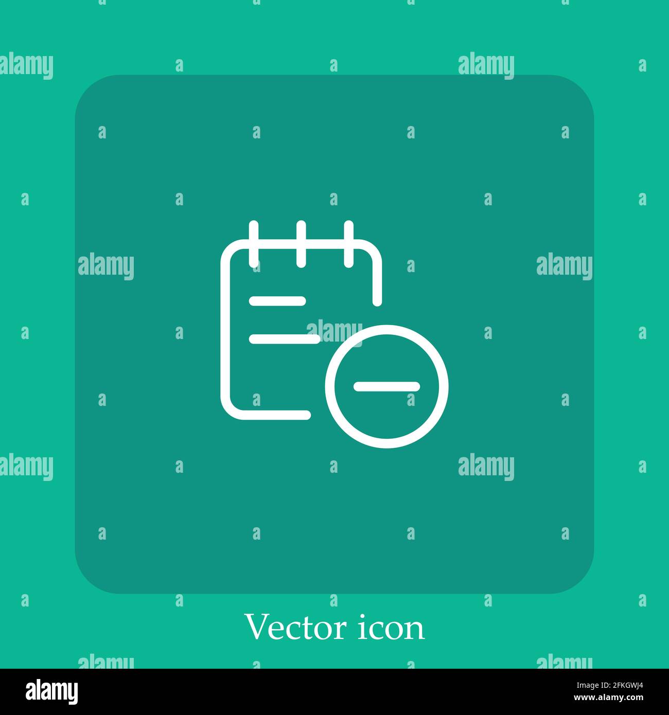 remove vector icon linear icon.Line with Editable stroke Stock Vector Image & Art - Alamy