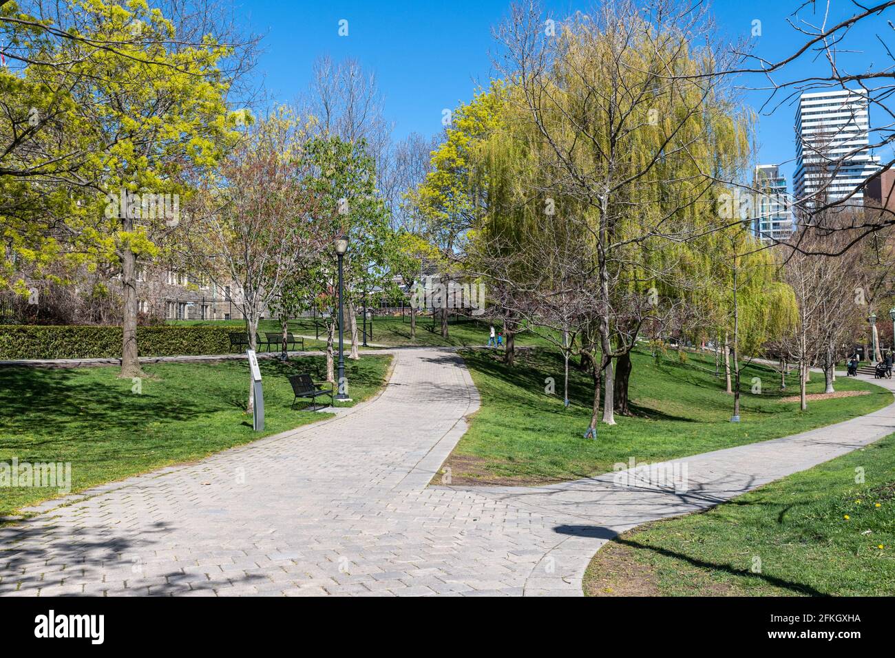 The 'Philosopher's Walk' in Toronto downtown, Canada. The park is a ...