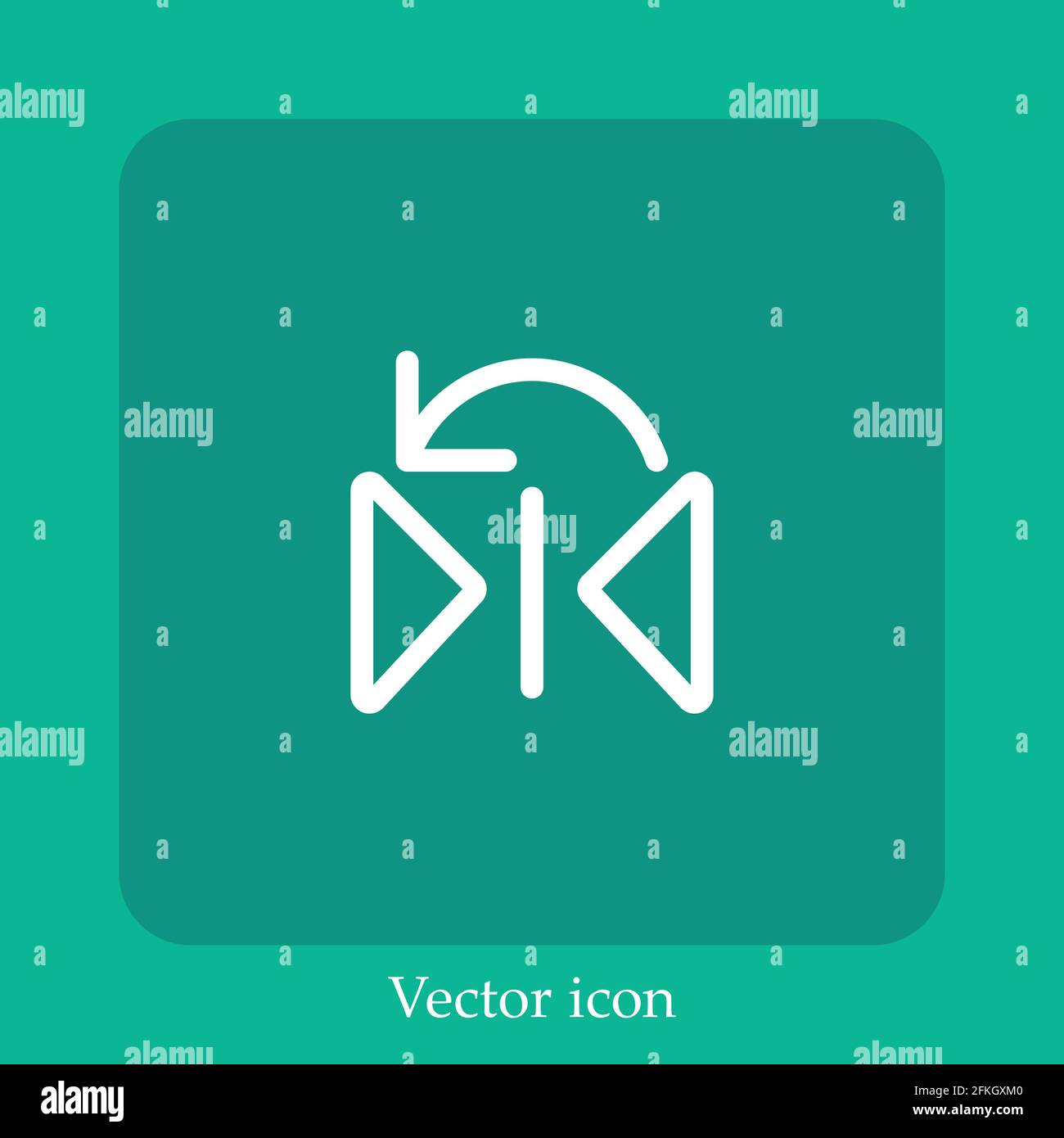flip vector icon linear icon.Line with Editable stroke Stock Vector ...