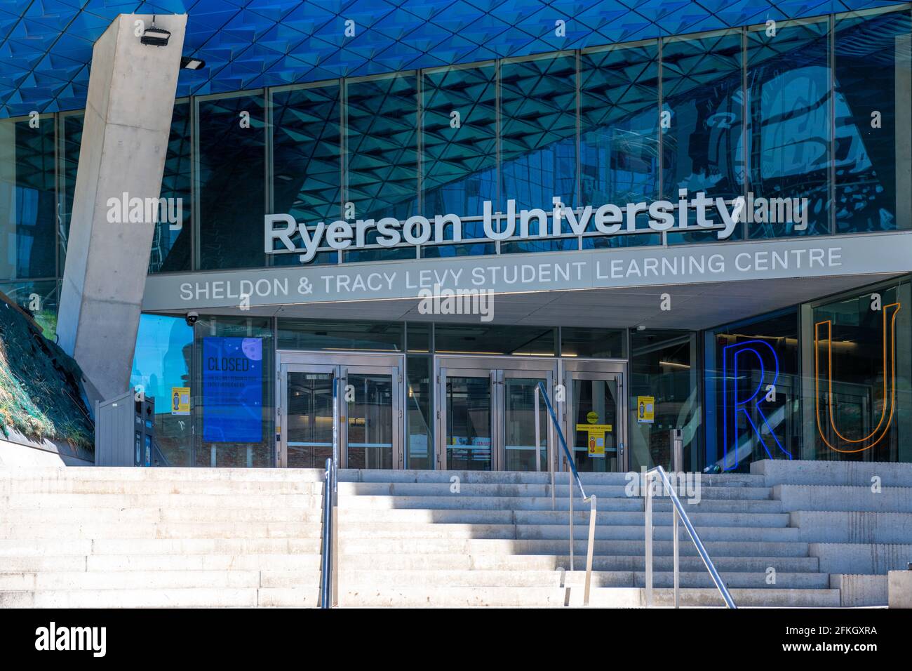 Entrance to Ryerson University Student Centre in the Toronto downtown ...
