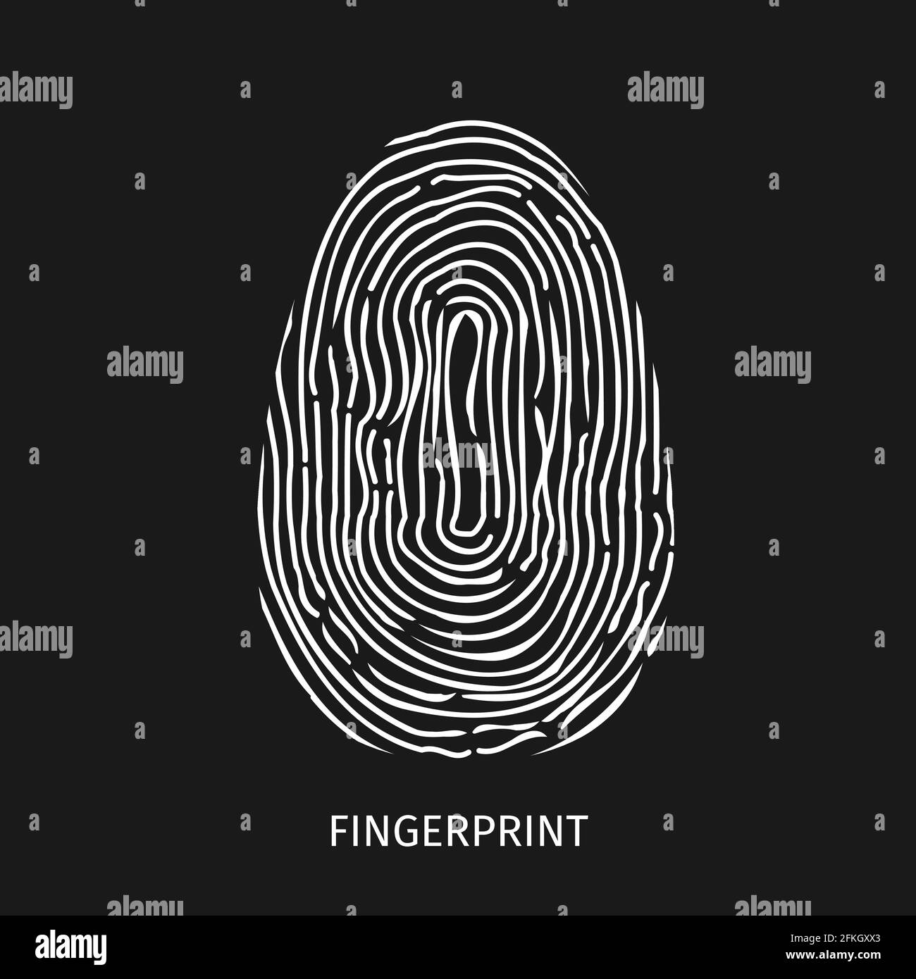 Fingerprint vector icon. Electronic signature concept. Biometric ...