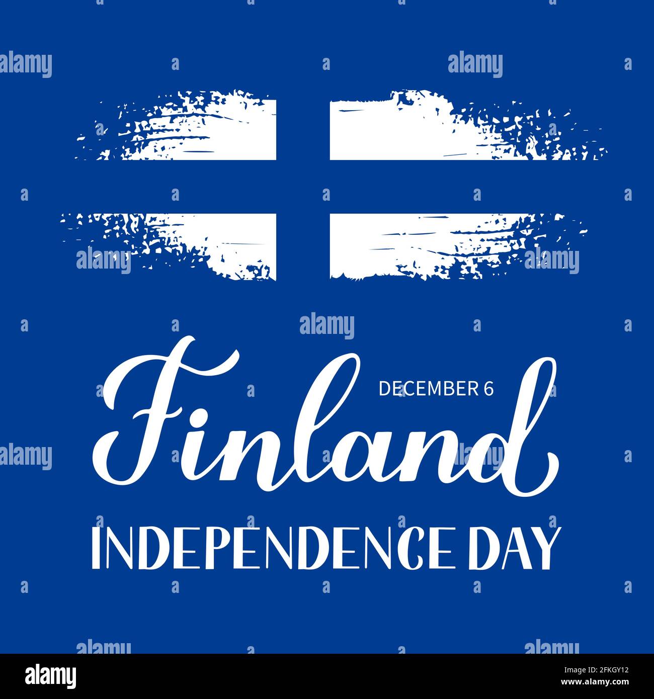 Finland Independence Day calligraphy hand lettering. Finnish holiday ...