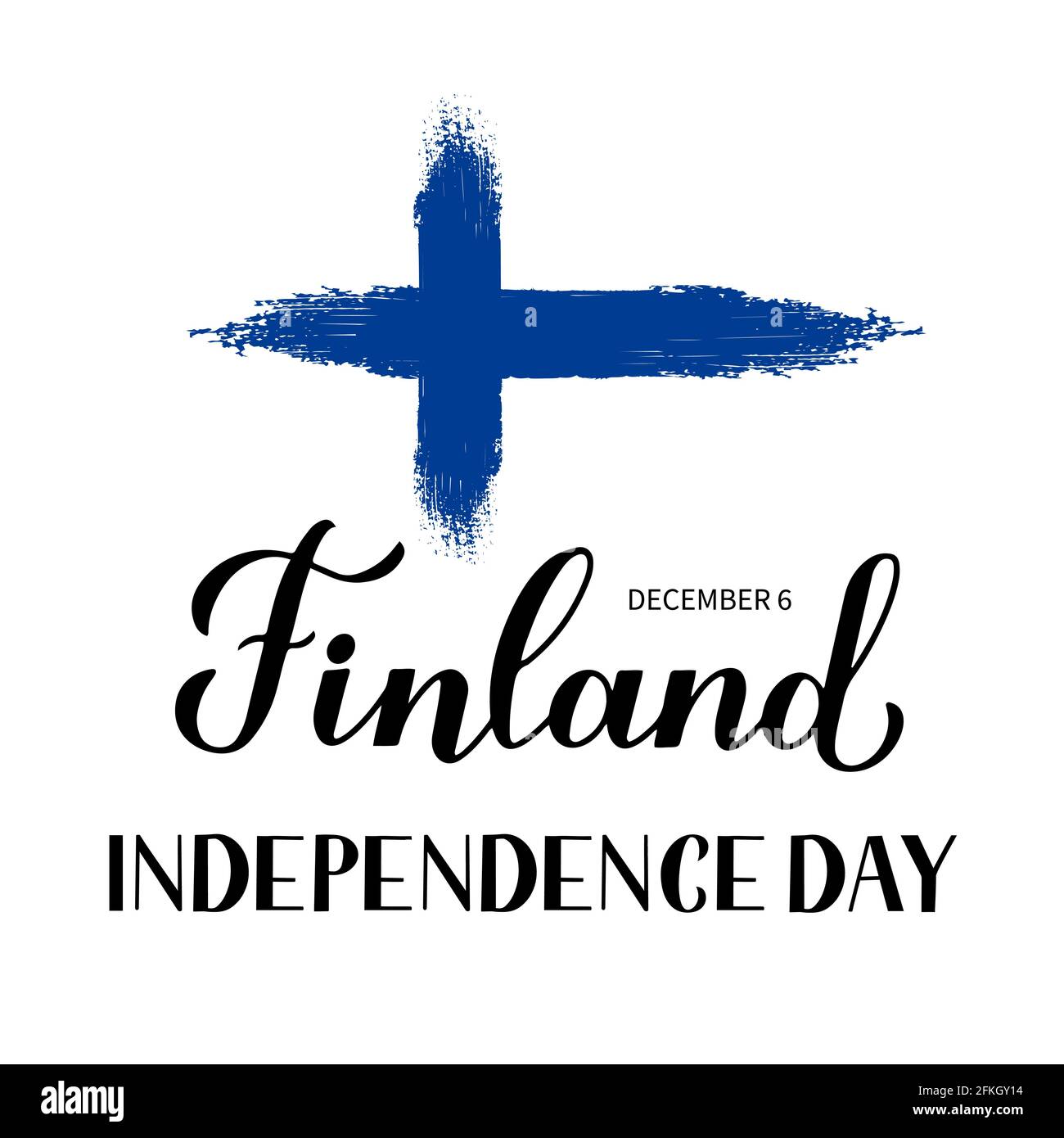 Finland Independence Day calligraphy hand lettering. Finnish holiday ...