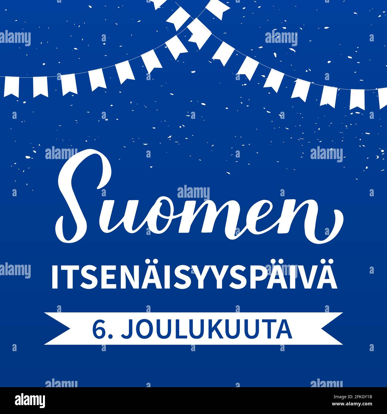 Finland Independence Day calligraphy hand lettering in Finnish language ...