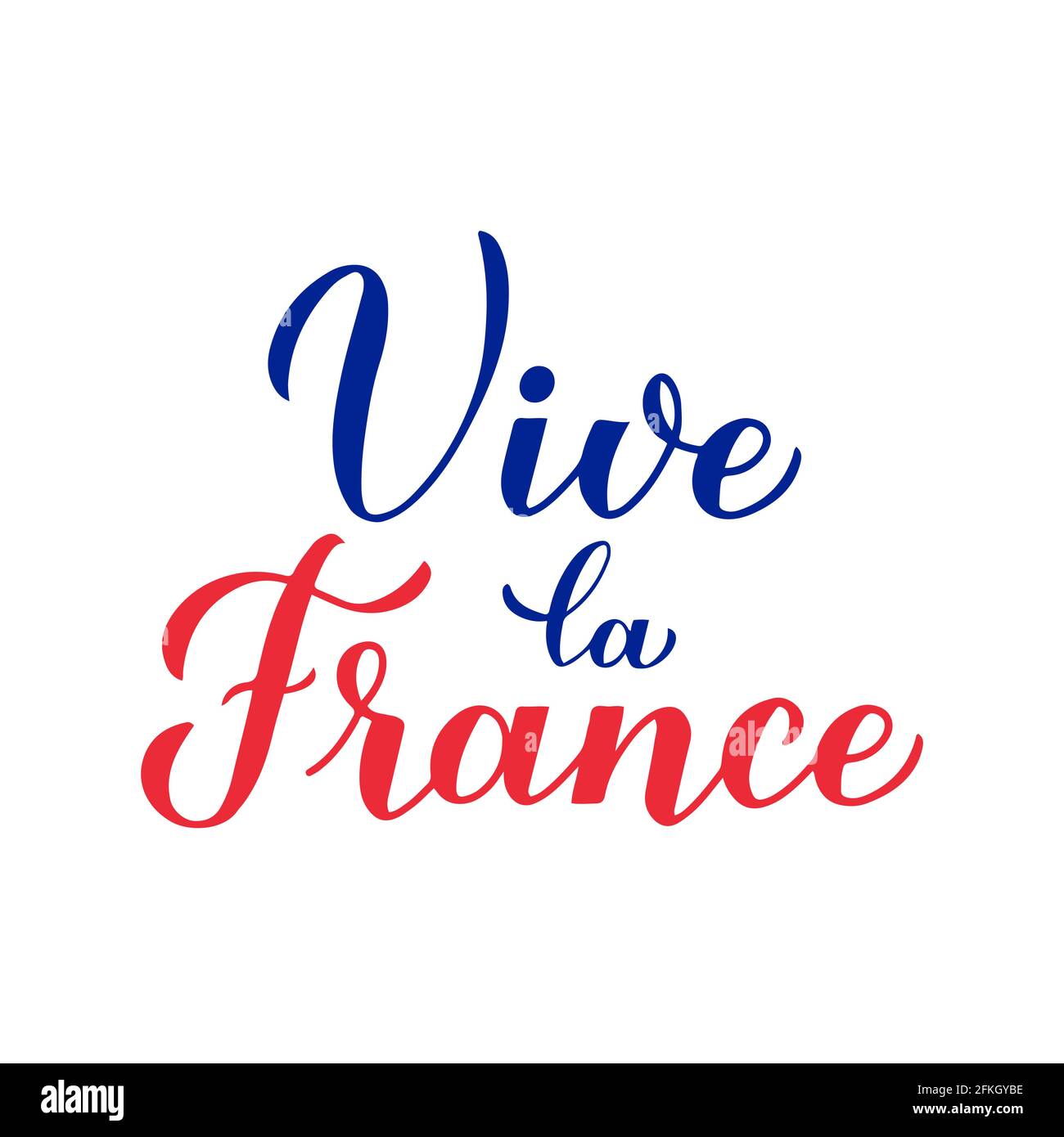Vive la France calligraphy hand lettering isolated on white background ...