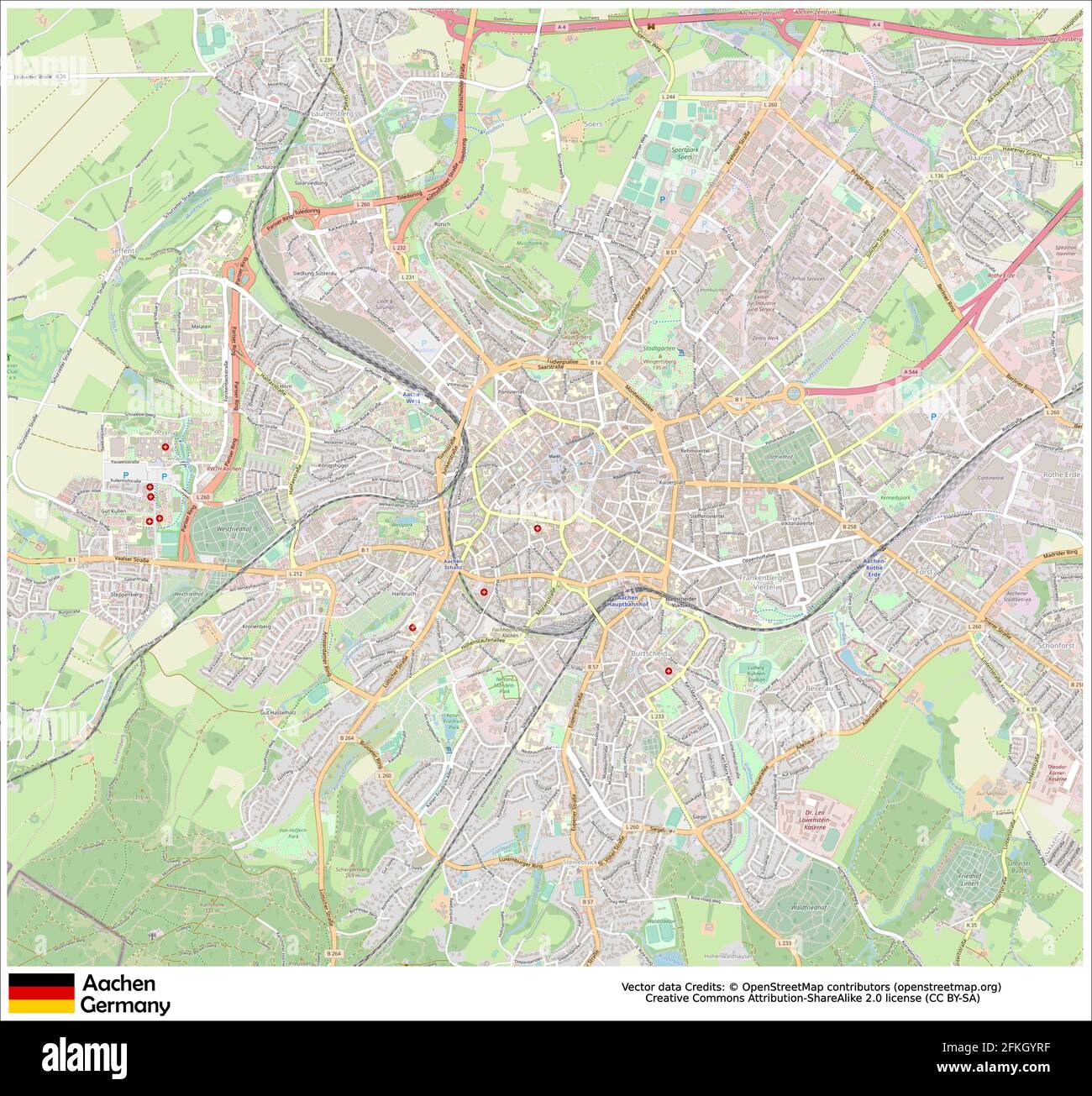 Aachen Map High Resolution Stock Photography and Images - Alamy