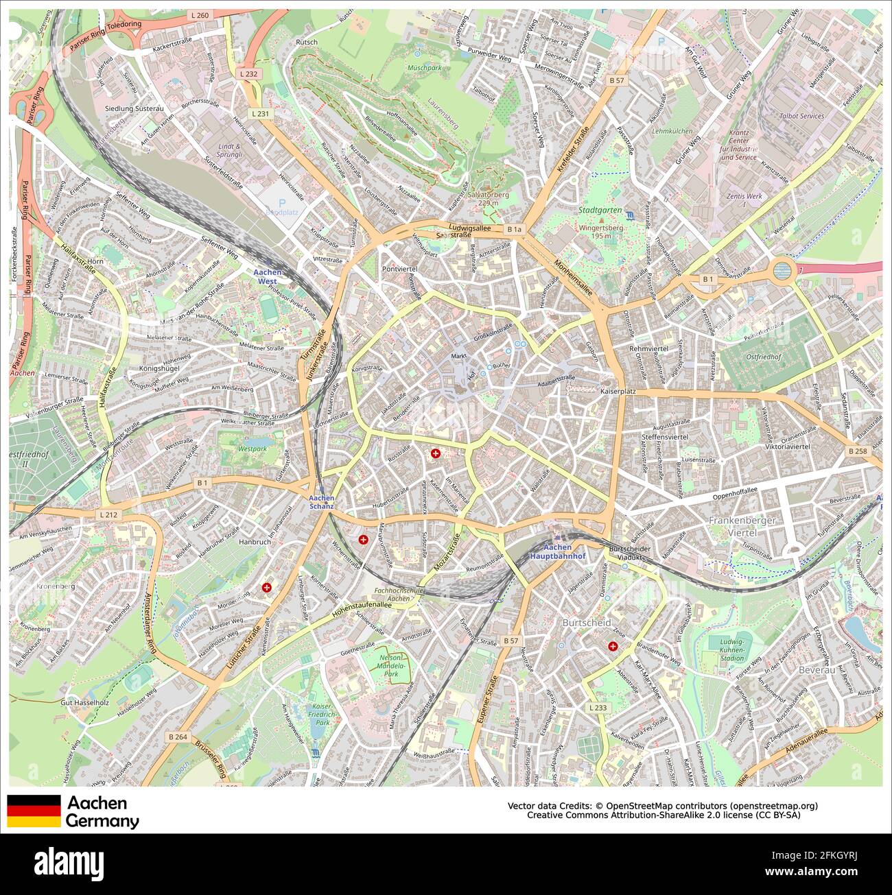 Map Of Aachen High Resolution Stock Photography and Images - Alamy