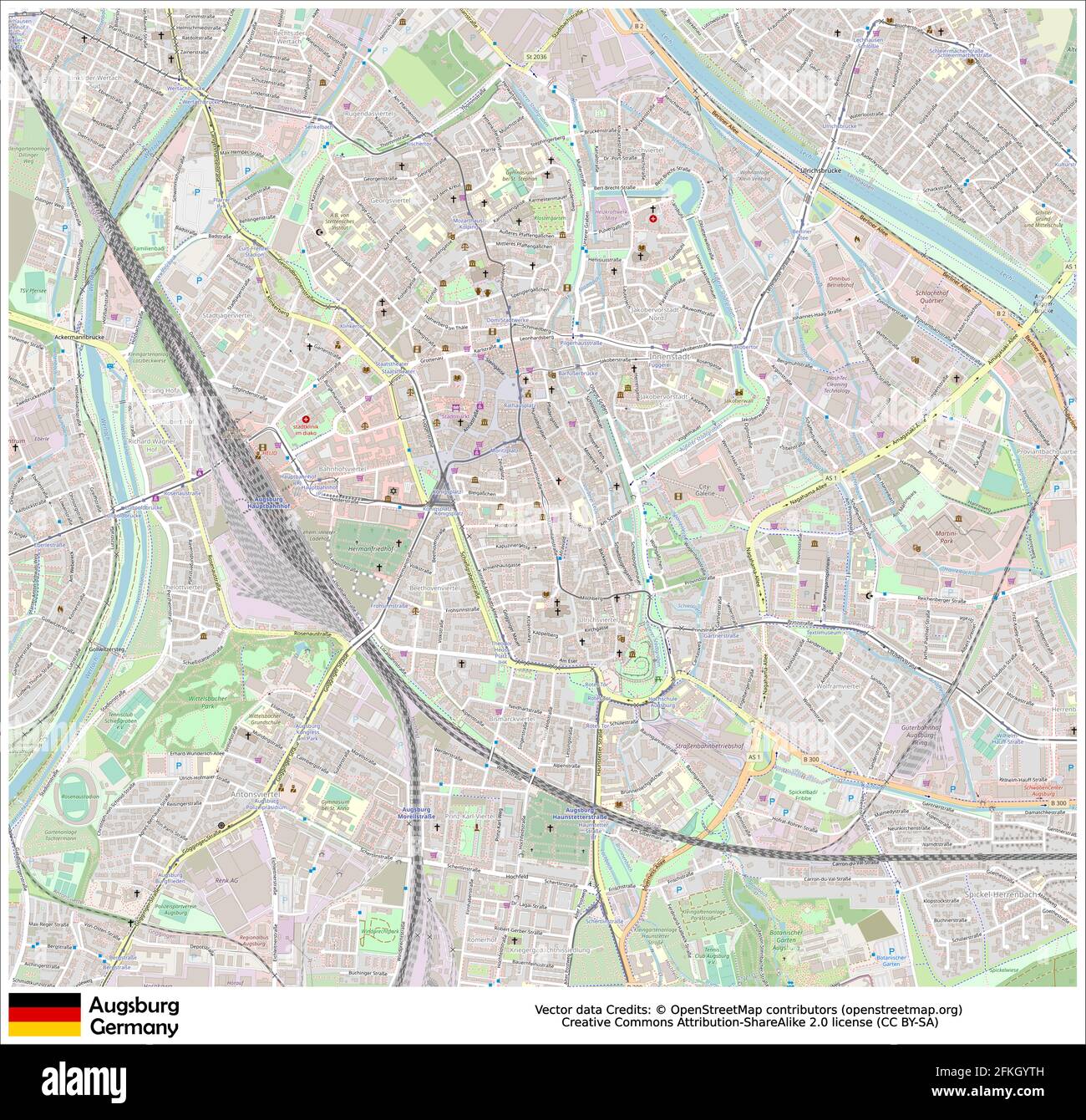 Map Of Augsburg High Resolution Stock Photography and Images - Alamy