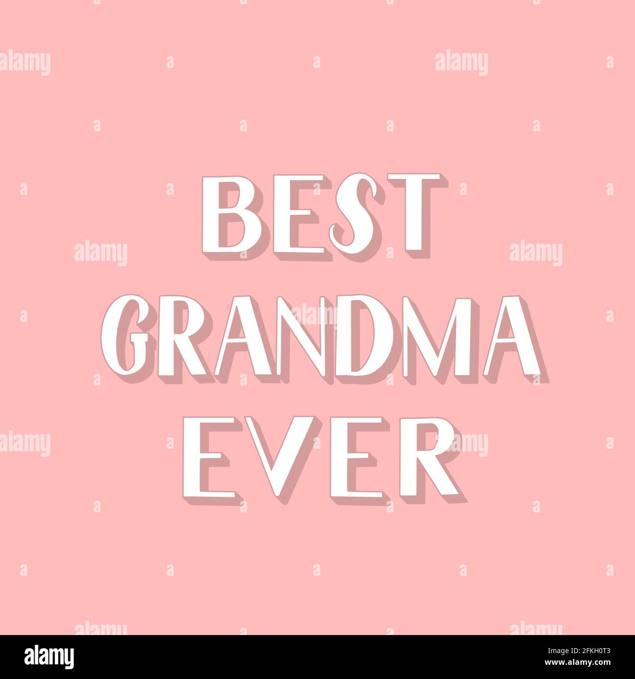Best Grandma Ever hand lettering on blusp nink backgroung. Grandparents ...