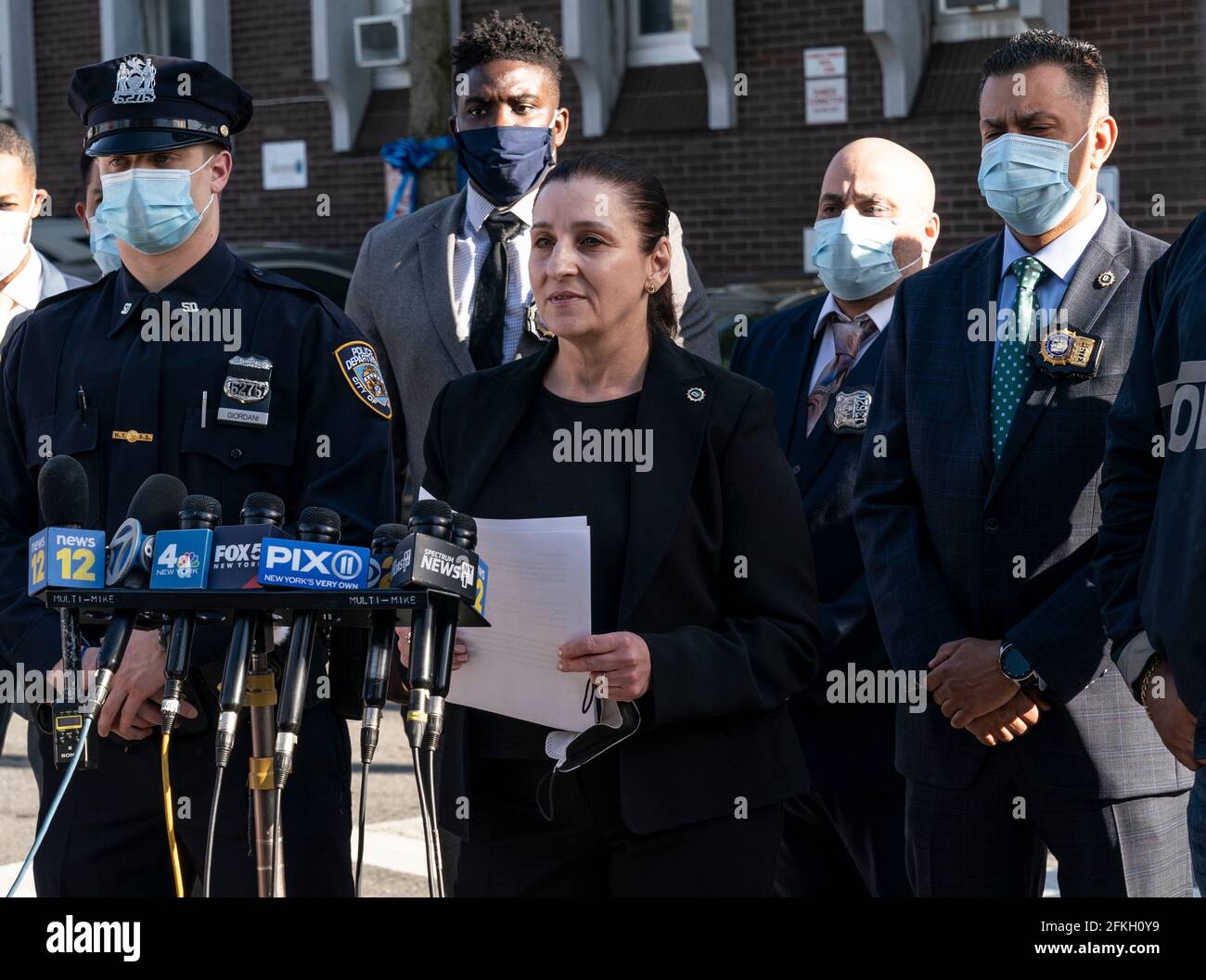 New York, NY - May 1, 2021: Press briefing by NYPD Deputy Inspector ...