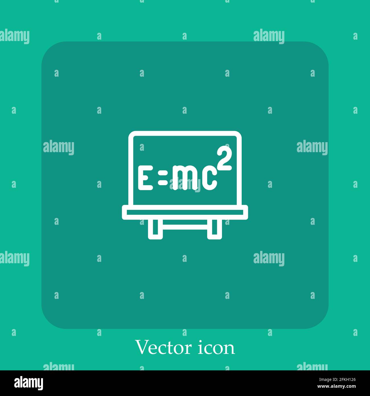 einstein vector icon linear icon.Line with Editable stroke Stock Vector ...