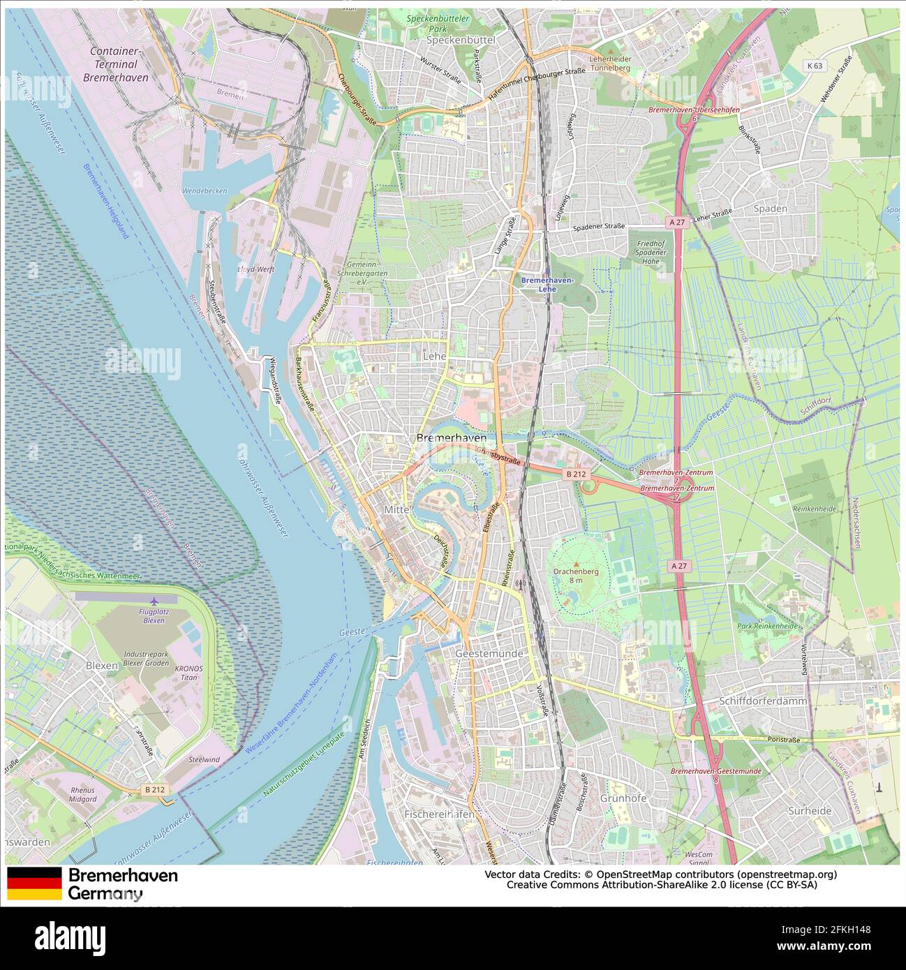 Bremerhaven Map High Resolution Stock Photography and Images - Alamy