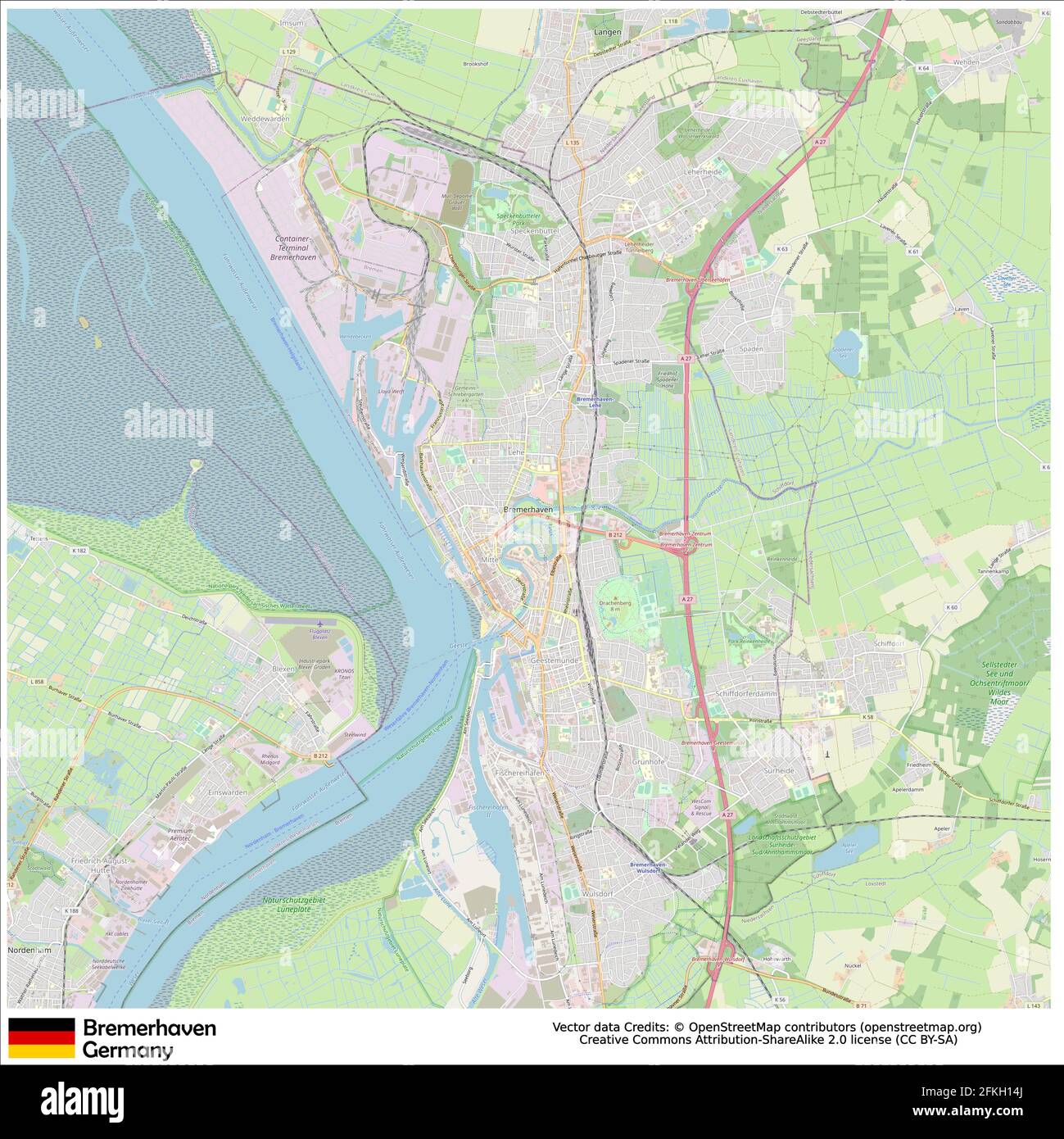 Bremerhaven Map High Resolution Stock Photography and Images - Alamy