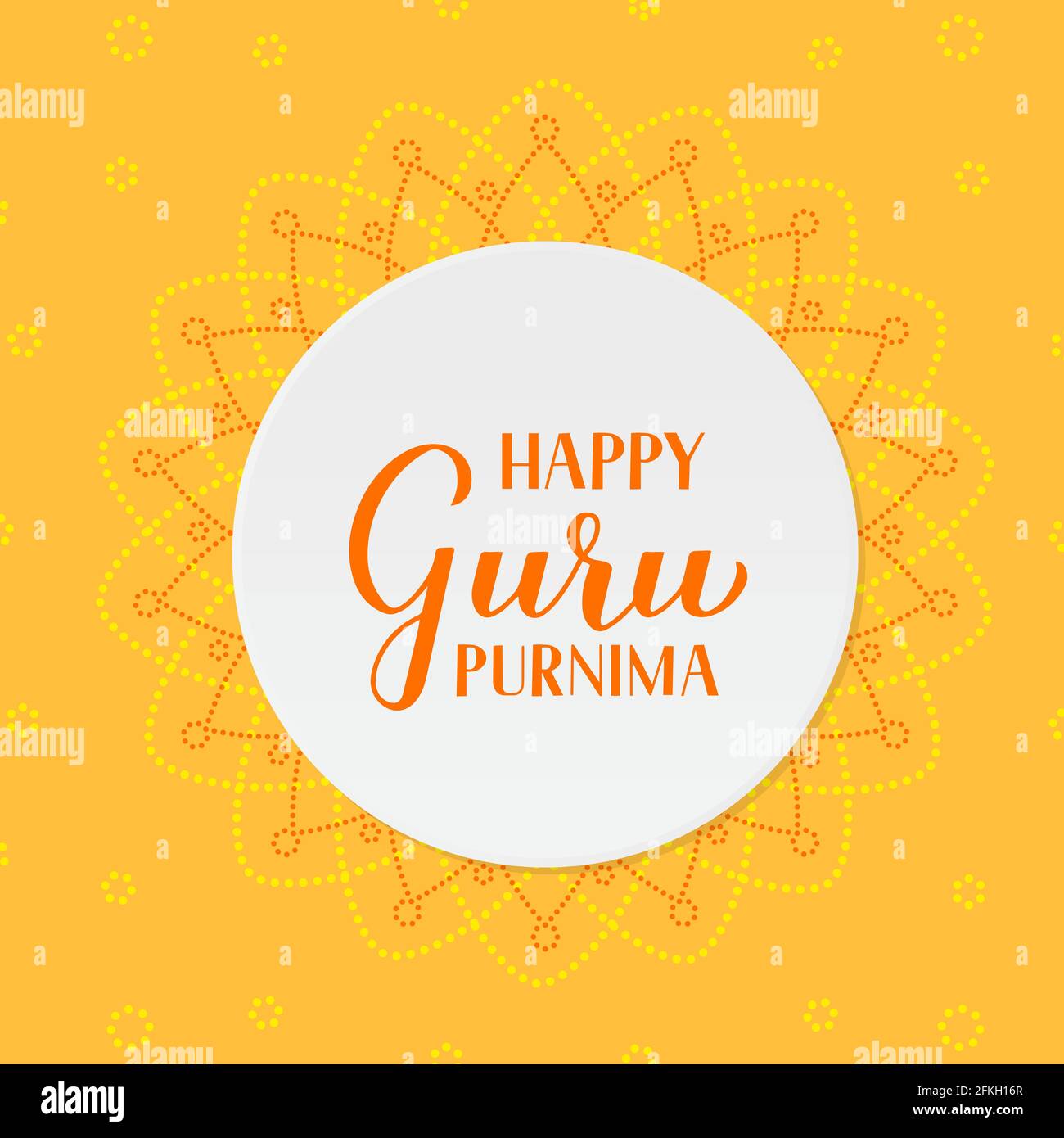 Guru Purnima calligraphy hand lettering. Hindu holiday for honoring ...