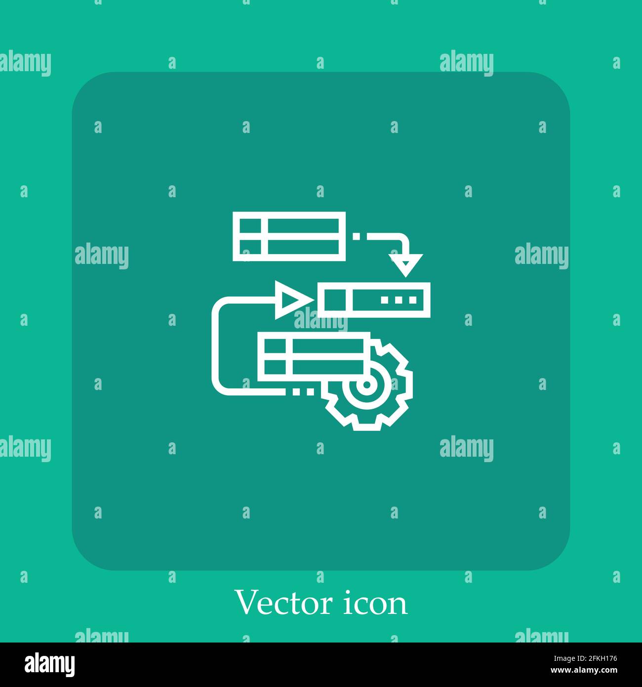product vector icon linear icon.Line with Editable stroke Stock Vector ...