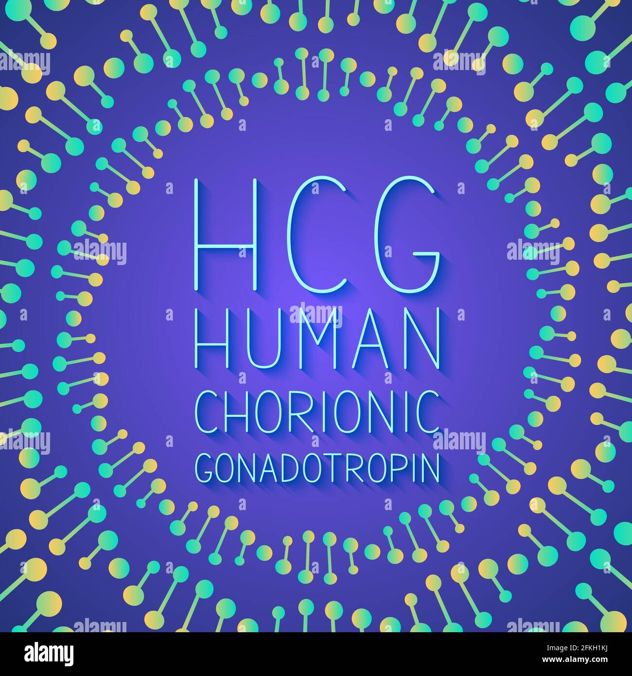 HCG typography poster. Human Chorionic Gonadotropin lettering ...