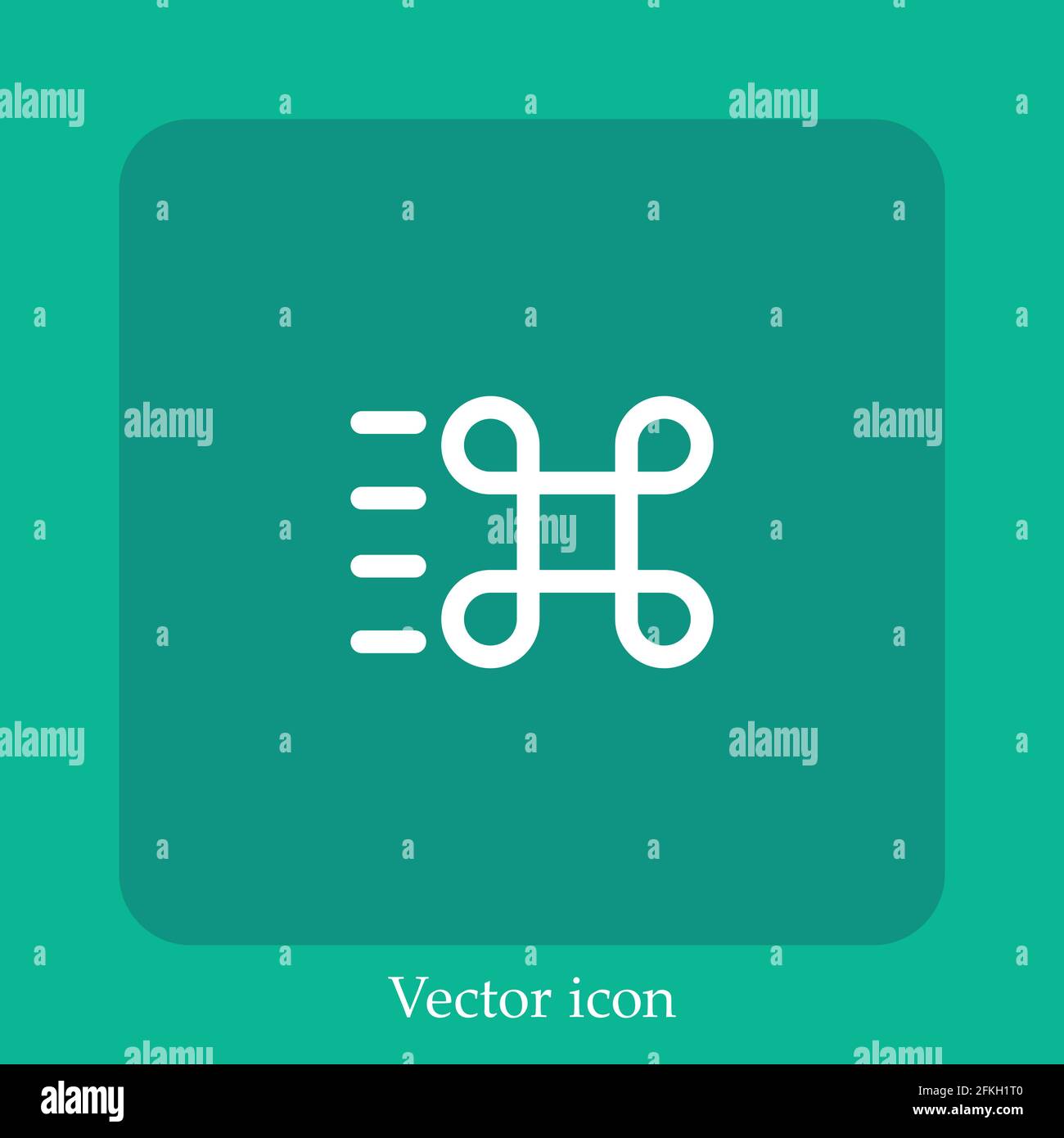 command vector icon linear icon.Line with Editable stroke Stock Vector ...