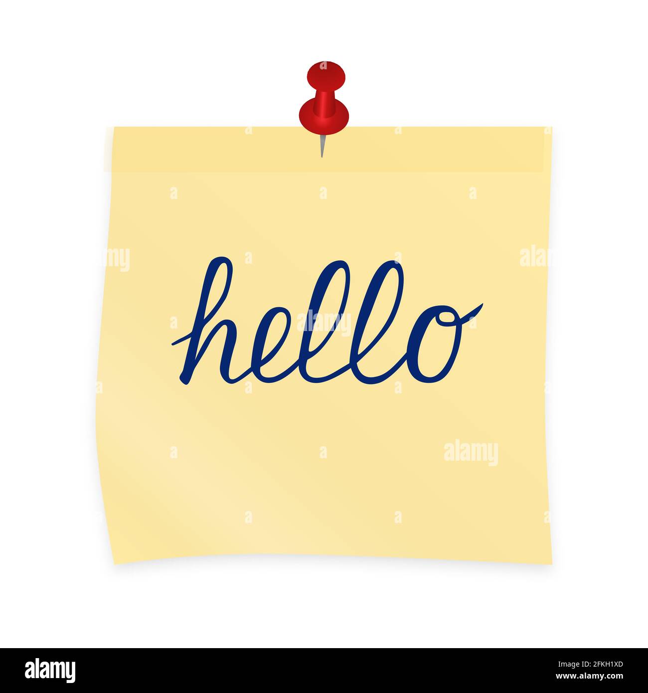 Hand written message on yellow paper Stock Vector Images - Alamy