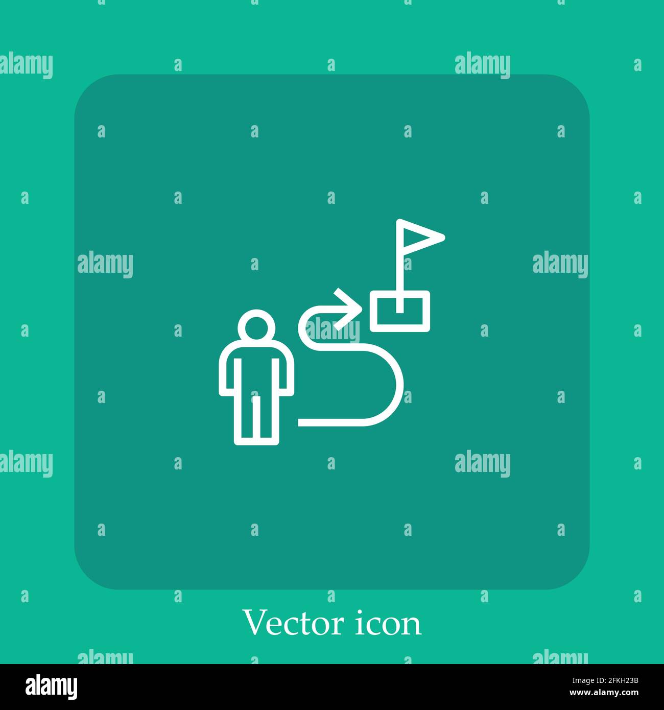 purpose vector icon linear icon.Line with Editable stroke Stock Vector ...