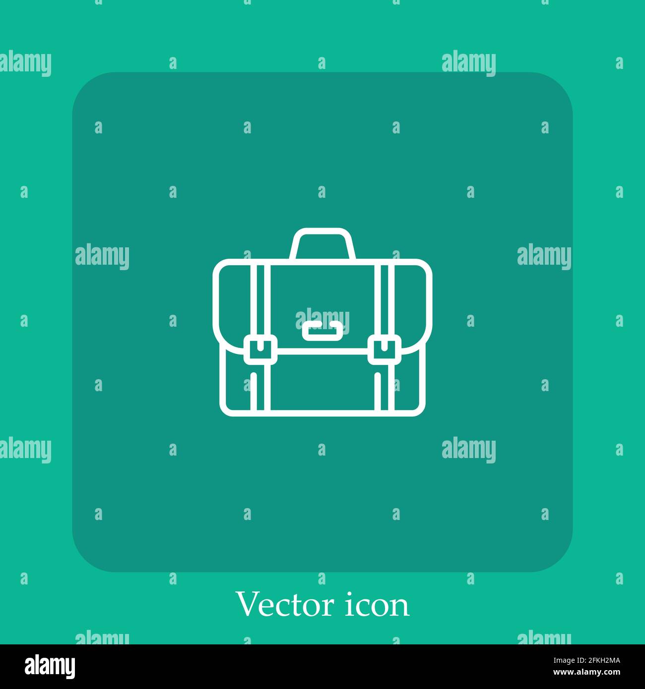 briefcase vector icon linear icon.Line with Editable stroke Stock ...