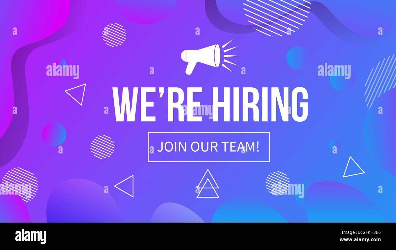 We re hiring Trendy gradient background. Open Vacancy advertisement ...