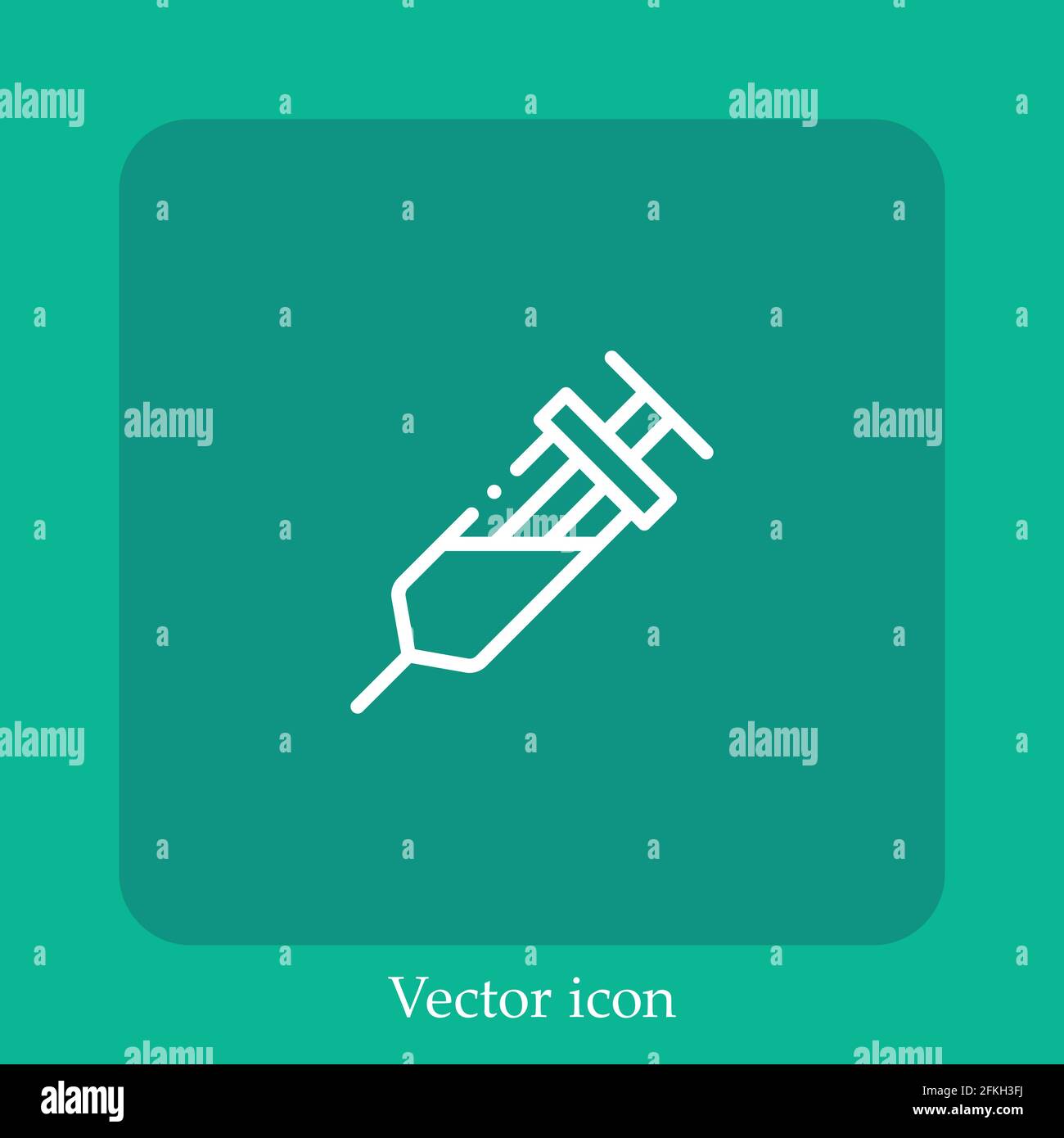 injection vector icon linear icon.Line with Editable stroke Stock ...
