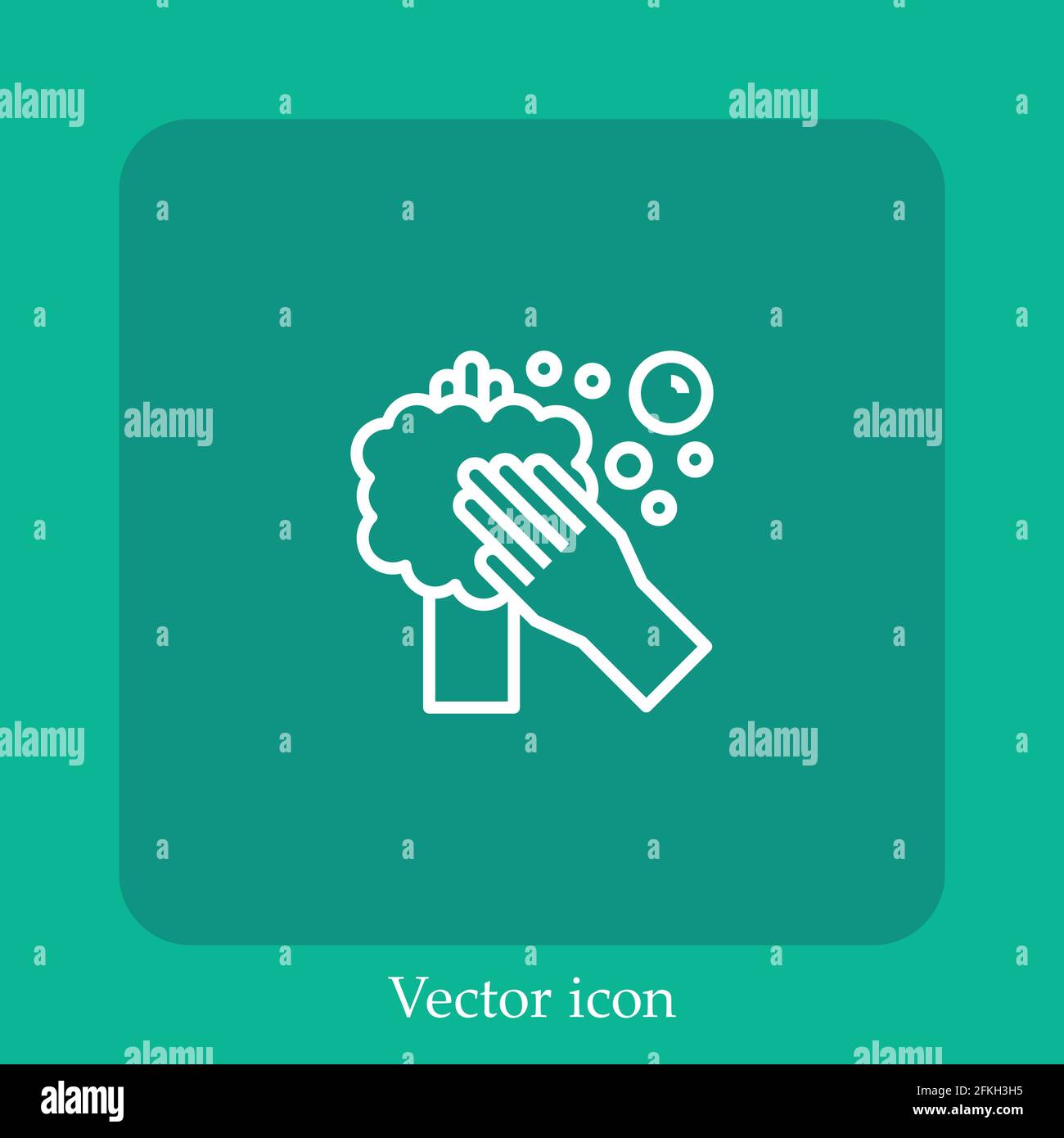 washing hands vector icon linear icon.Line with Editable stroke Stock ...