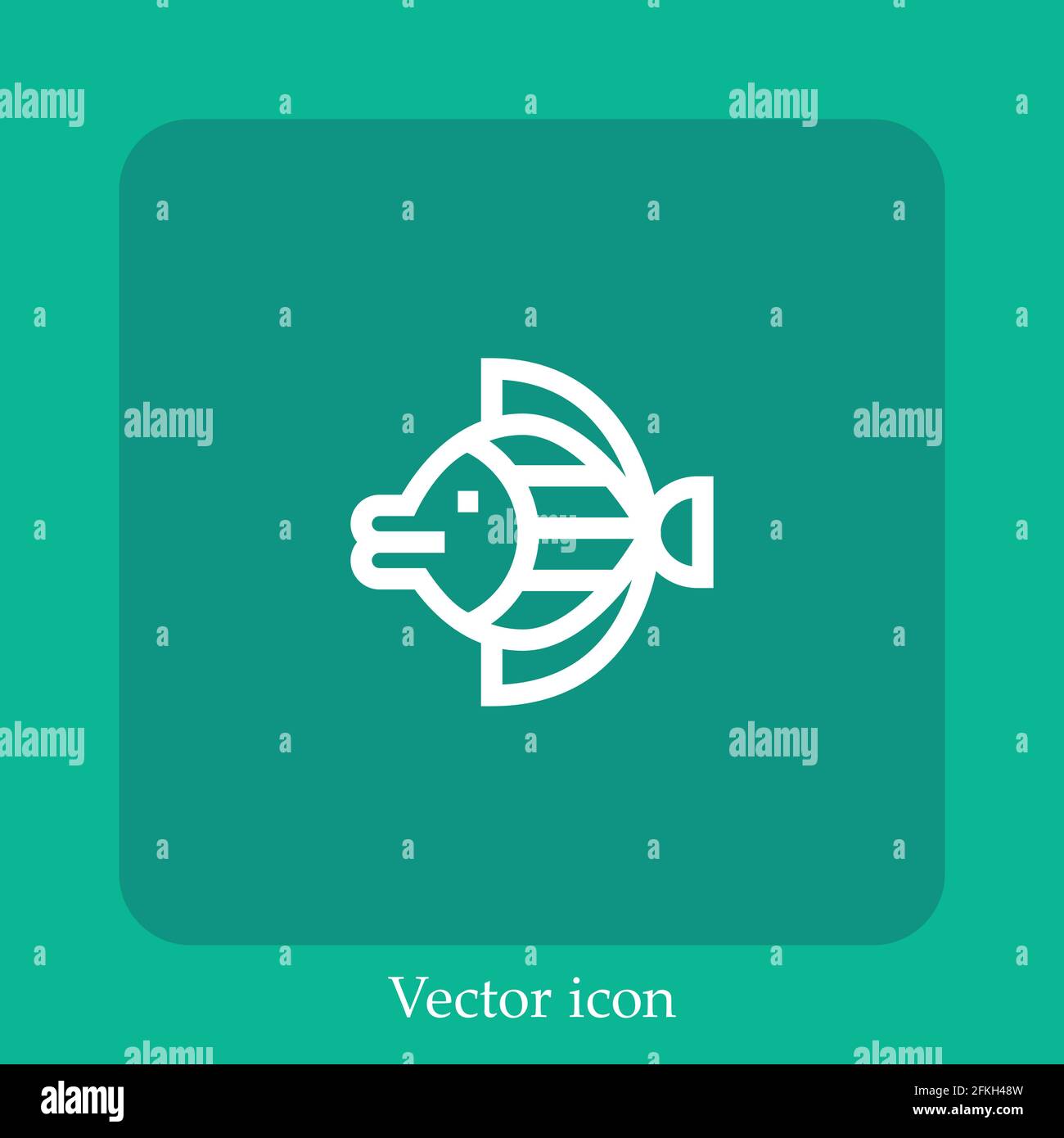 surgeon fish vector icon linear icon.Line with Editable stroke Stock ...