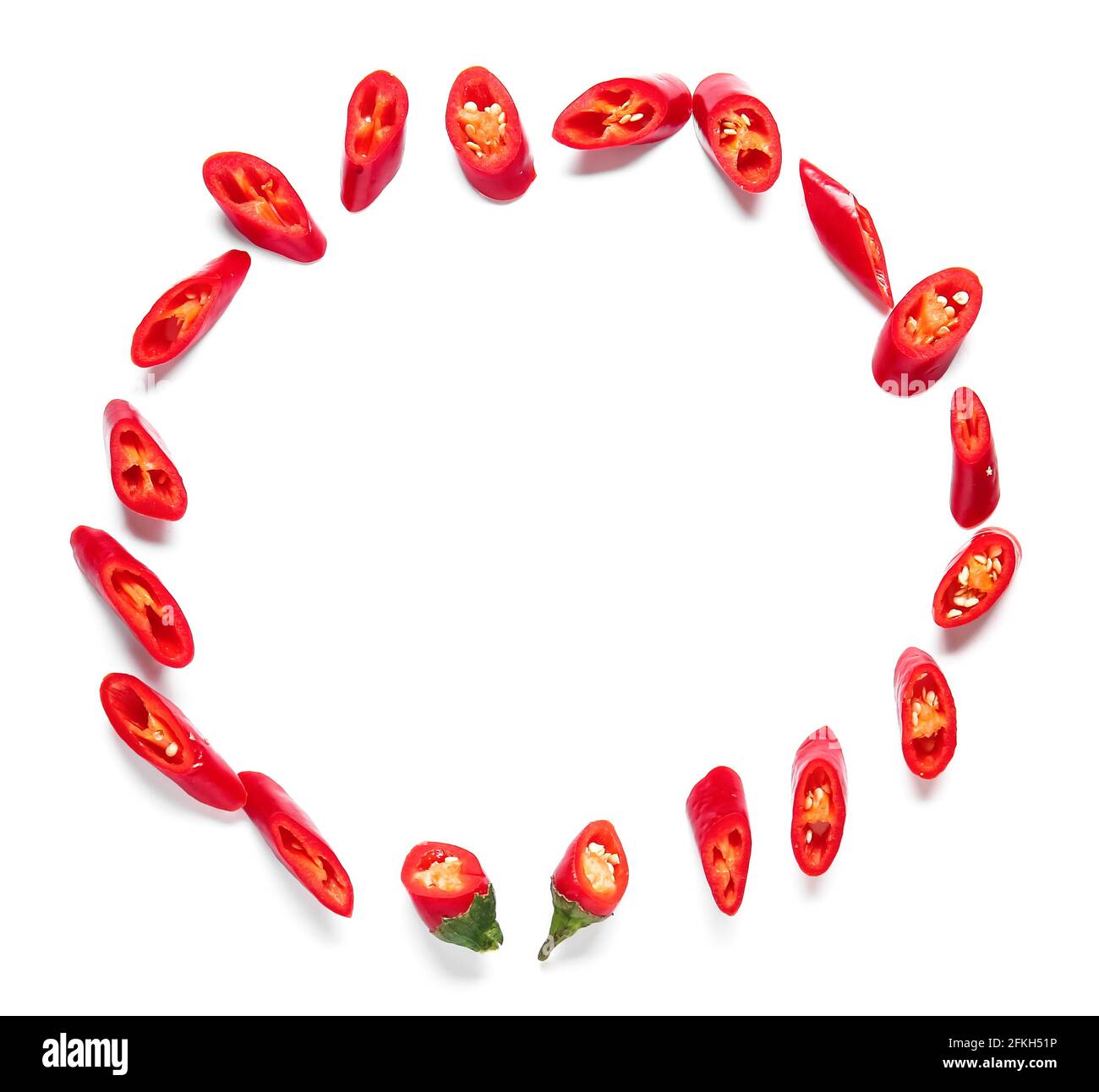 Hot chili peppers frame Cut Out Stock Images & Pictures - Alamy