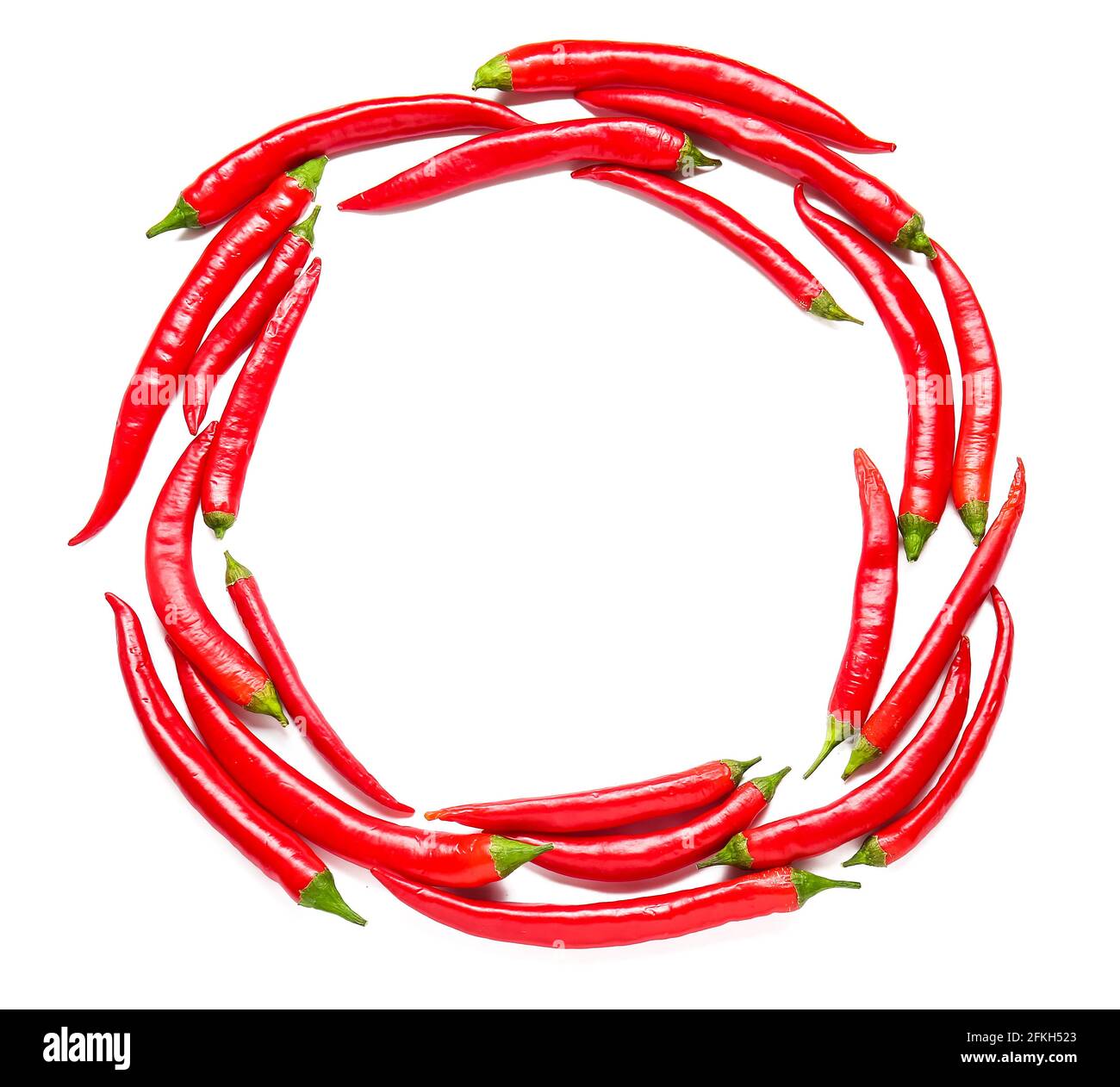 Hot chili peppers frame Cut Out Stock Images & Pictures - Alamy