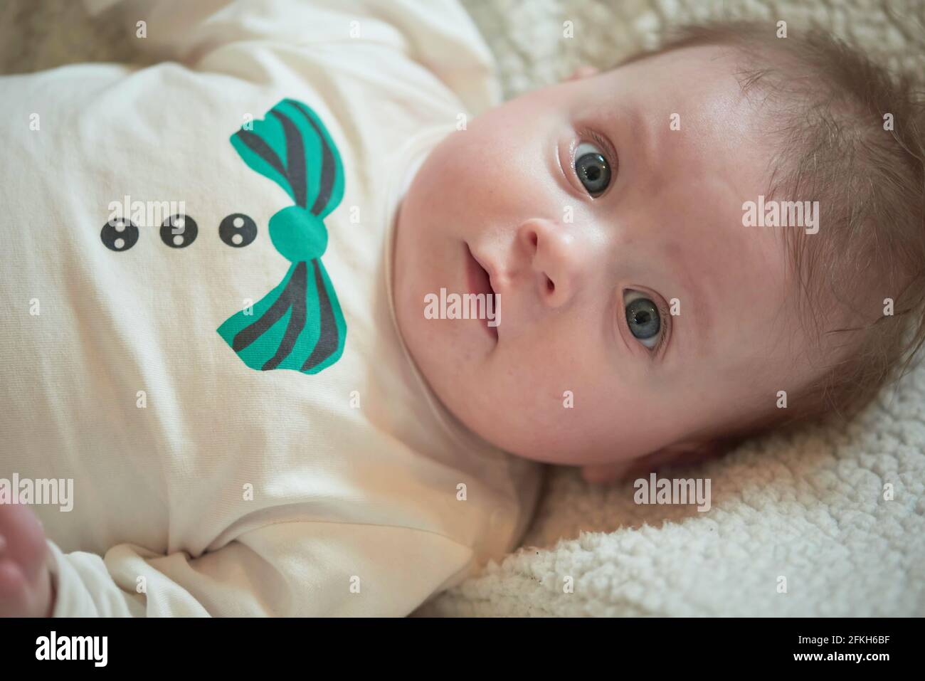 happy newborn little baby smilling Stock Photo - Alamy