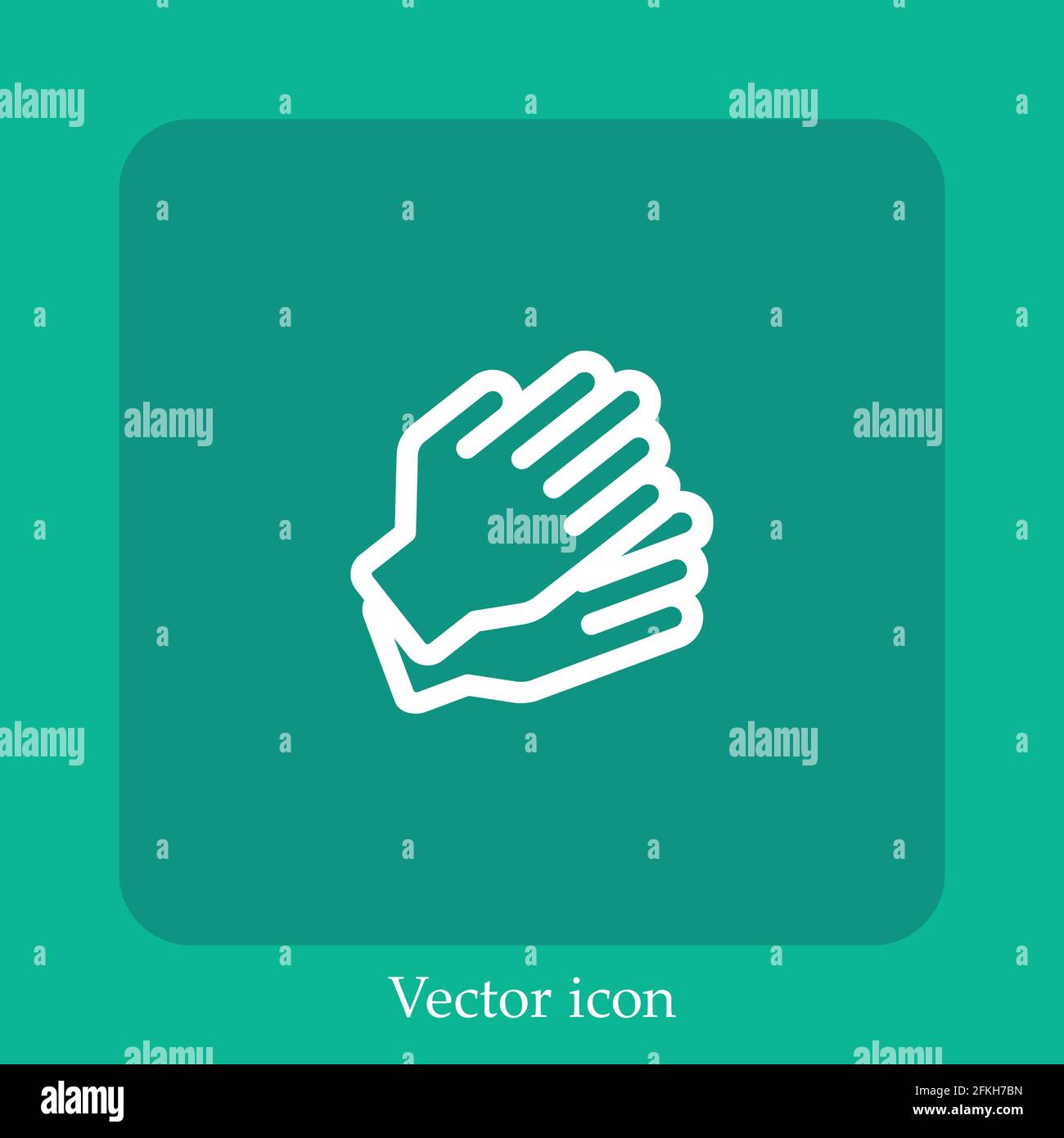 clap vector icon linear icon.Line with Editable stroke Stock Vector ...