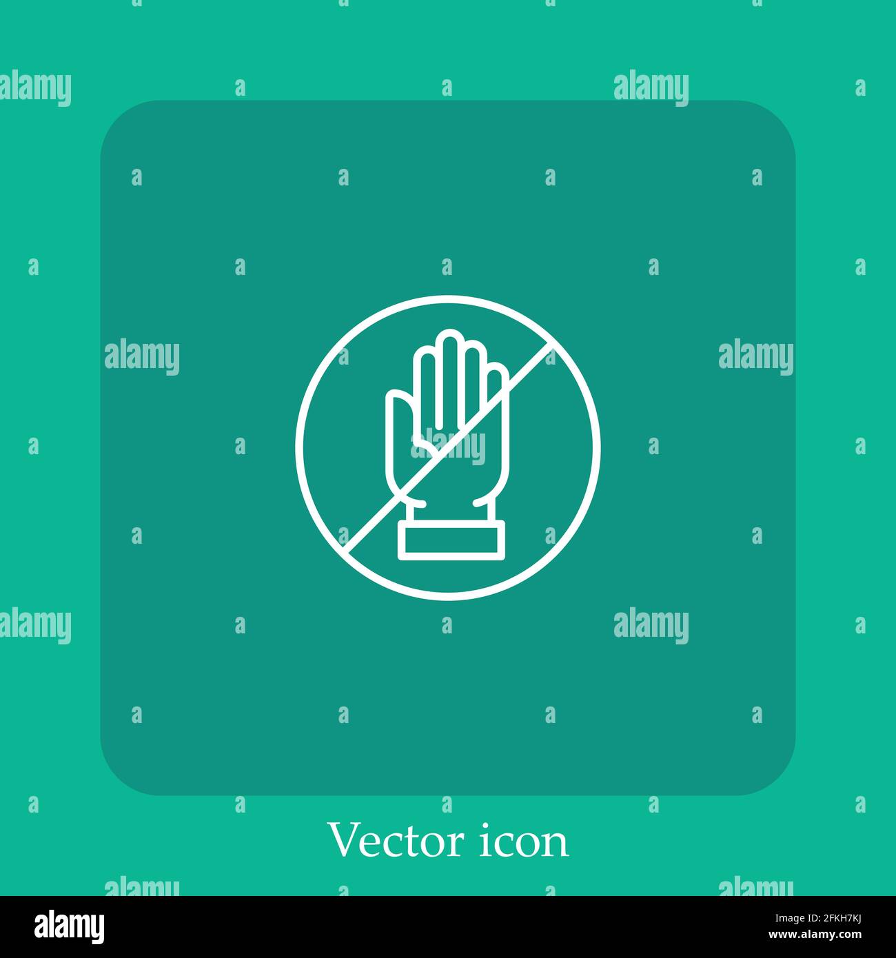 dont touch vector icon linear icon.Line with Editable stroke Stock ...