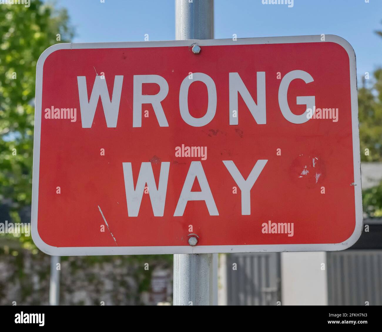 Wrong way sign hi-res stock photography and images - Alamy