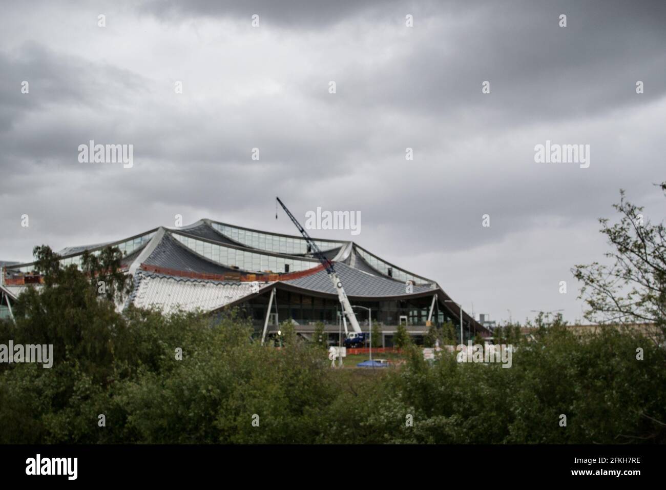 Construction of Google's Bay View campus, on the northern edge of ...