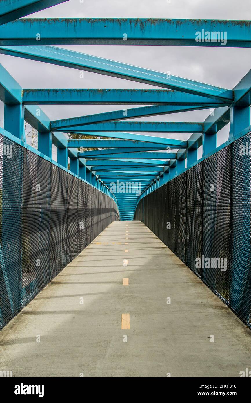 Stevens Creek Trail Bridge over Moffett Blvd Stock Photo - Alamy