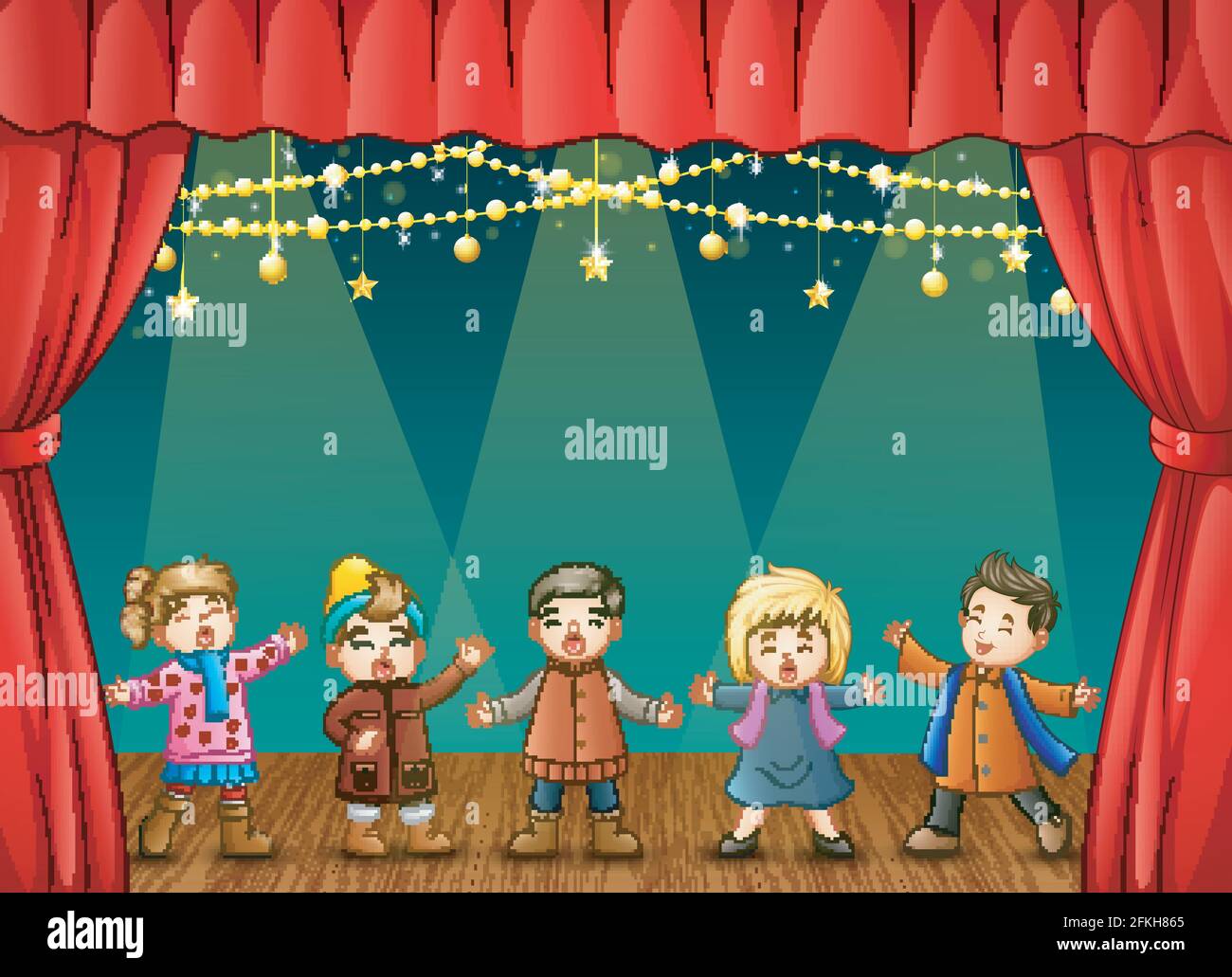 Kids On Stage Clipart