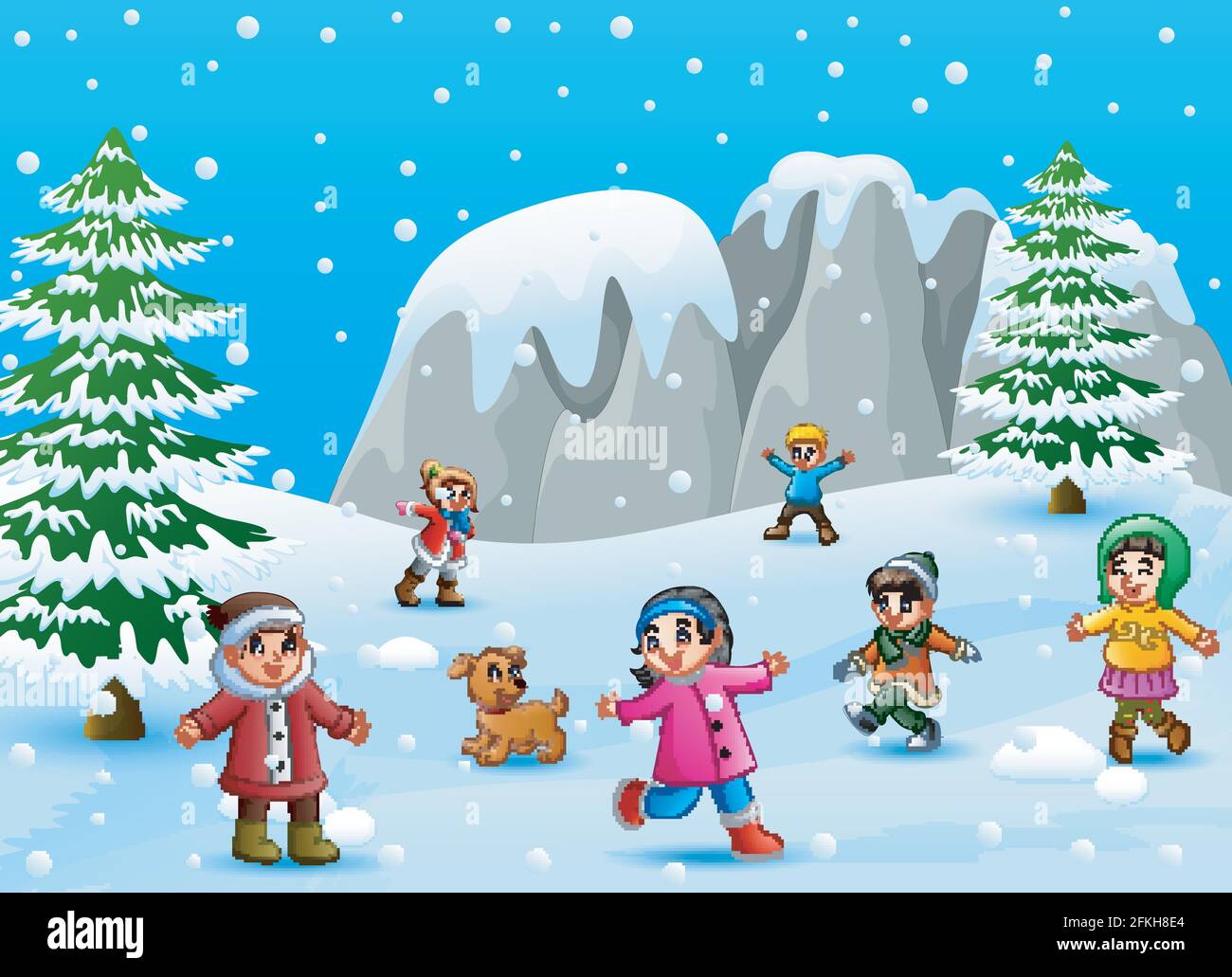 Snowball dog Stock Vector Images - Alamy