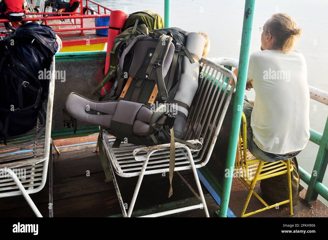 Cruise boat ship at harbour port for send receive indonesian people and ...