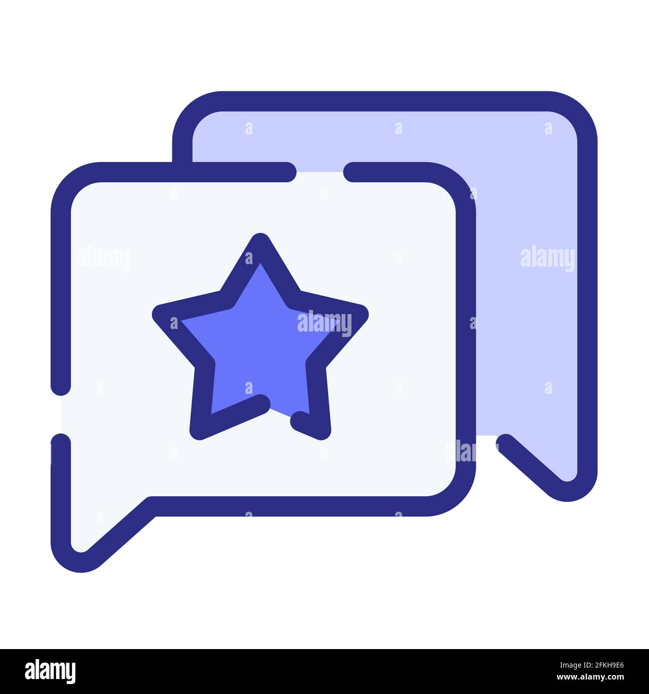 star rating review comment single isolated icon with dash or dashed line style vector ...