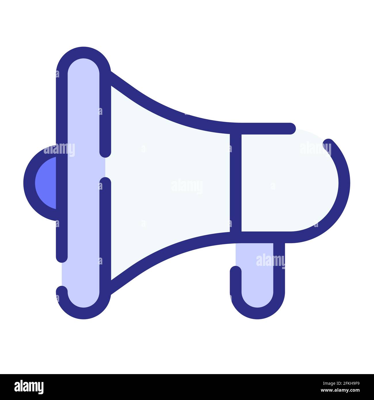 promotion announce web internet single isolated icon with dash or dashed line style vector ...