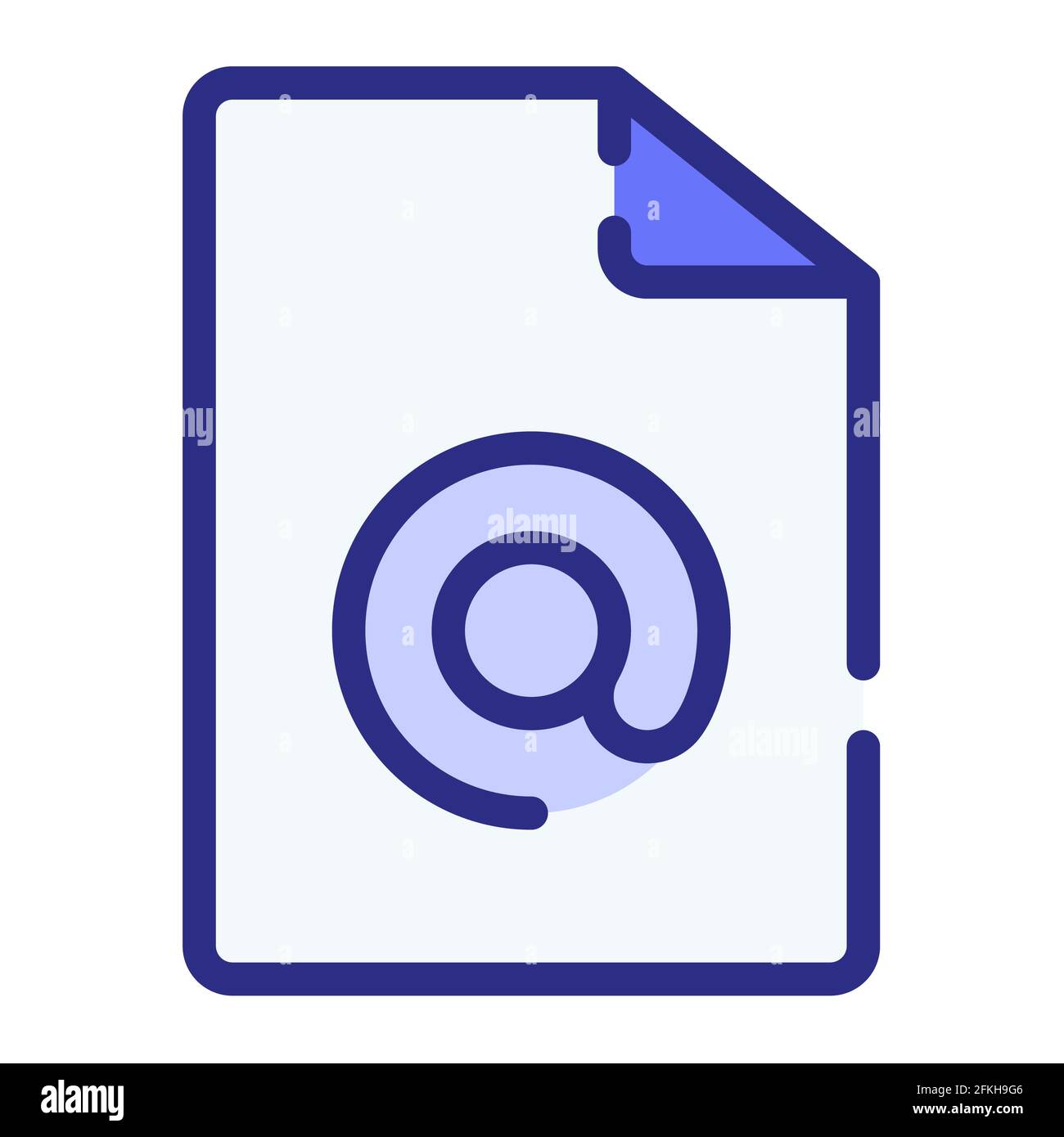 document attachment email file single isolated icon with dash or dashed line style vector ...