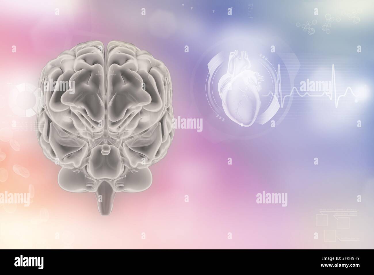 Human brain, memory research concept - detailed modern background or ...