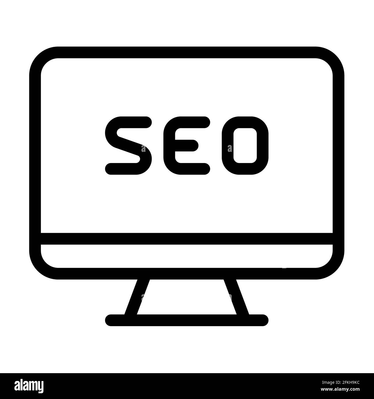 Seo Internet Web Computer Single Isolated Icon With Outline Style