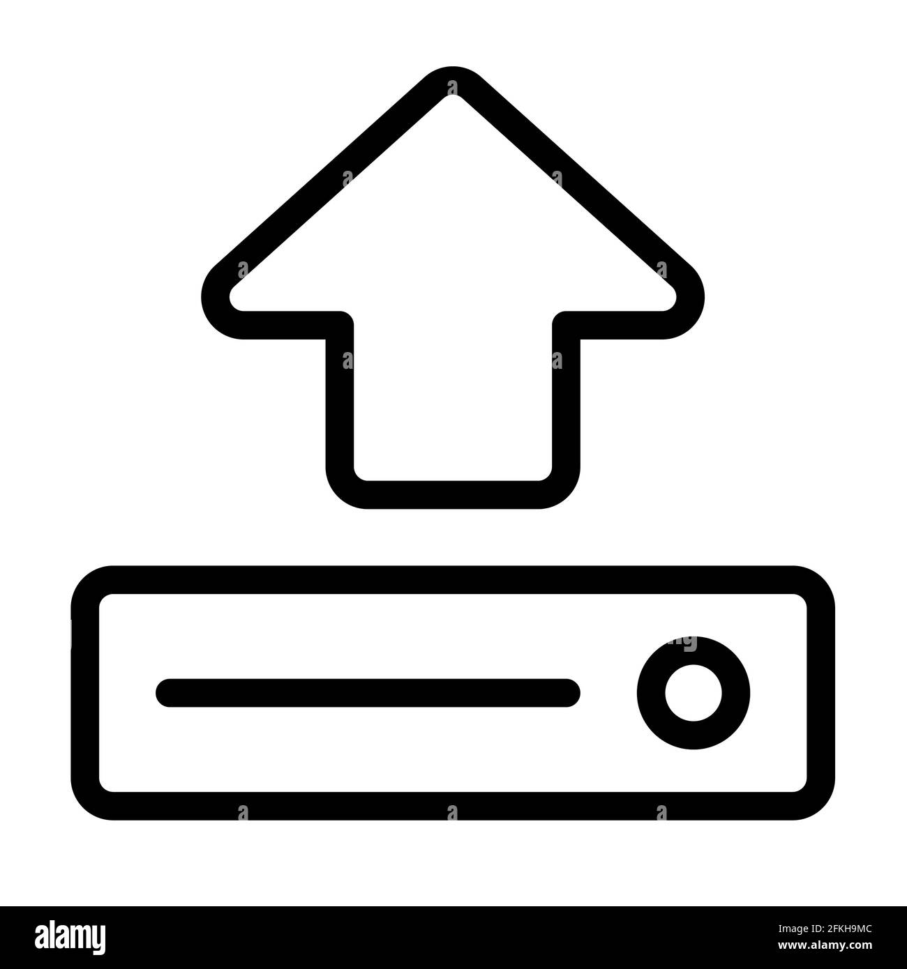 upload arrow up uploading single isolated icon with outline style ...